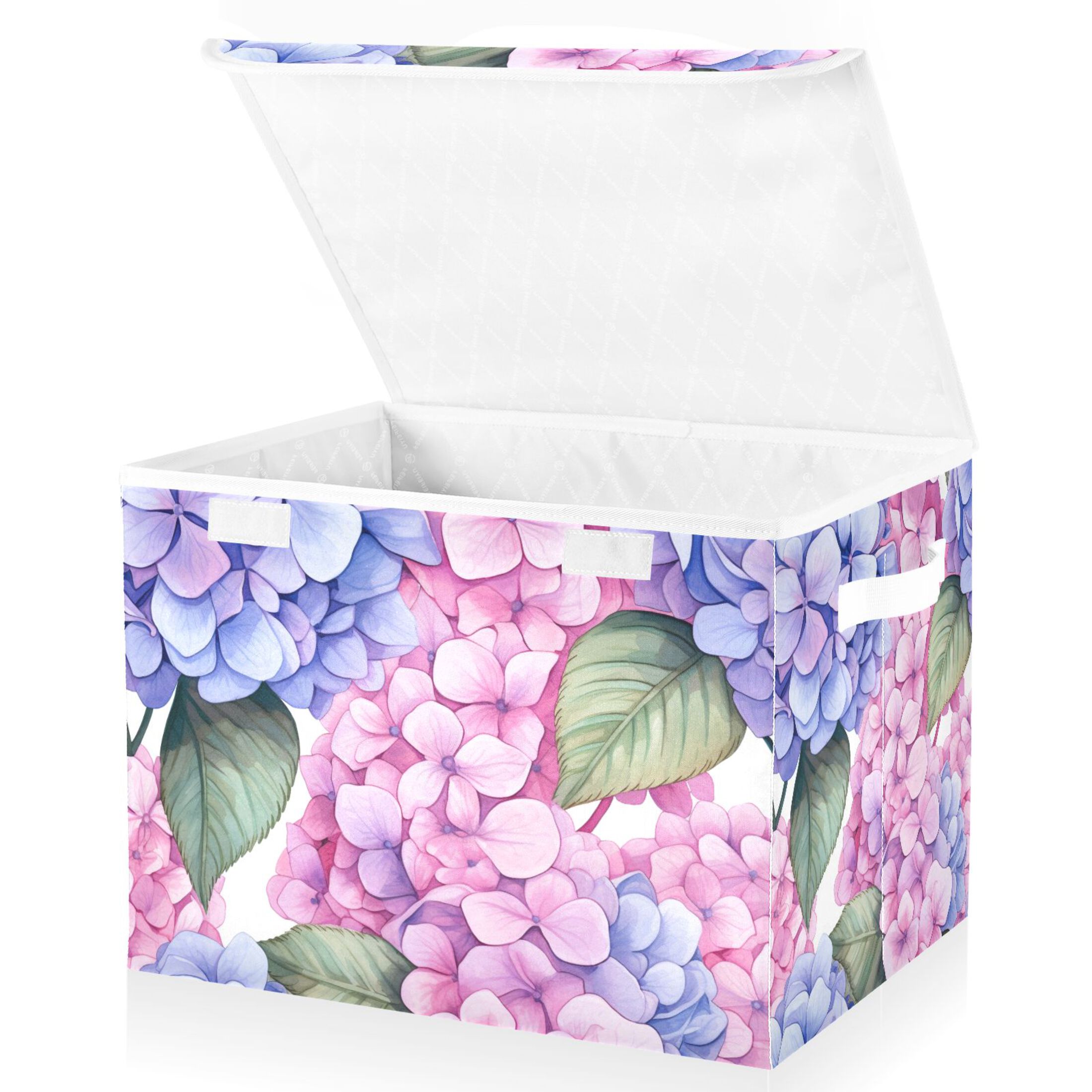 Large Lidded Foldable Storage Baskets Cubes Boxes Lids Bin for Home ...