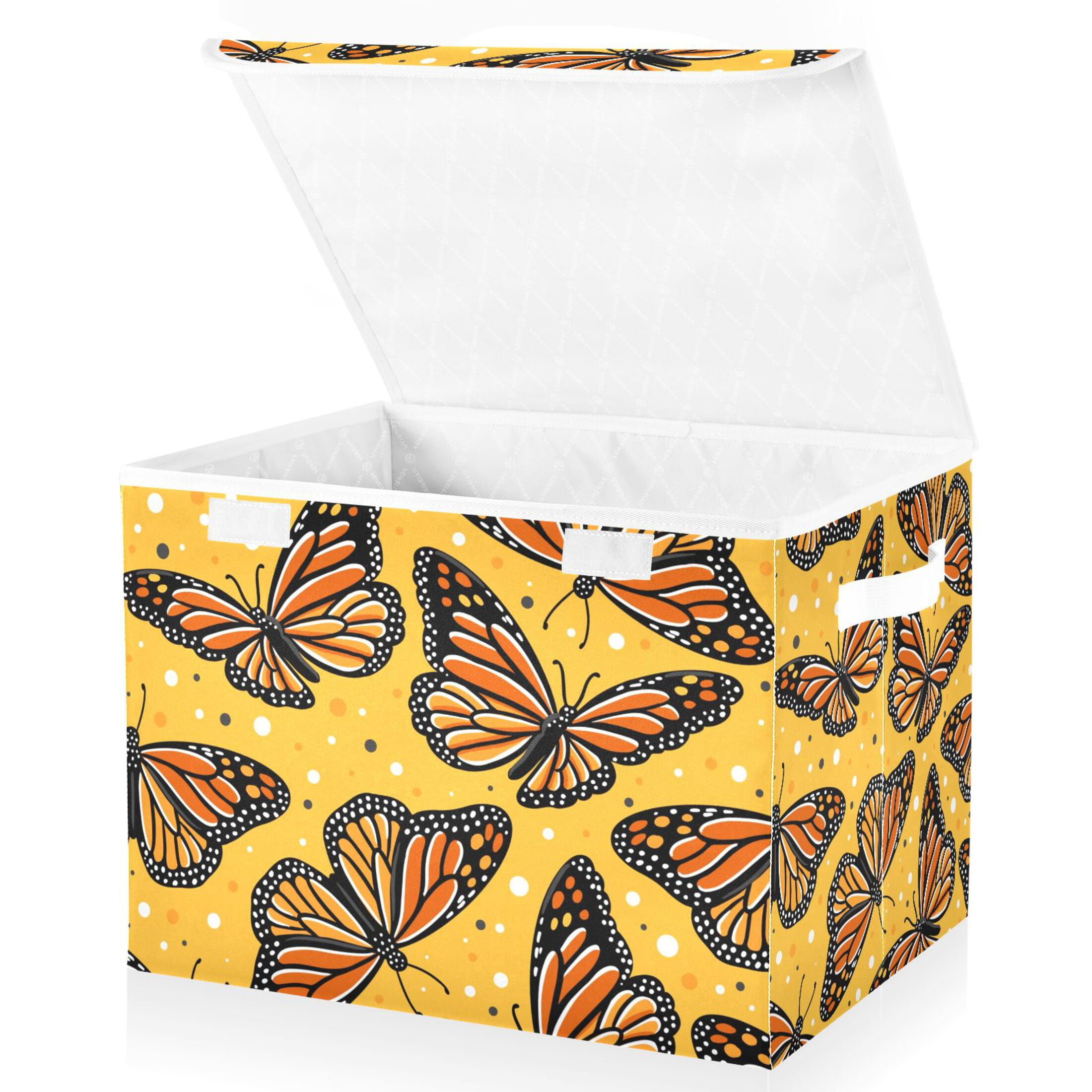 Large Lidded Foldable Storage Baskets Cubes Boxes Lids Bin for Home ...