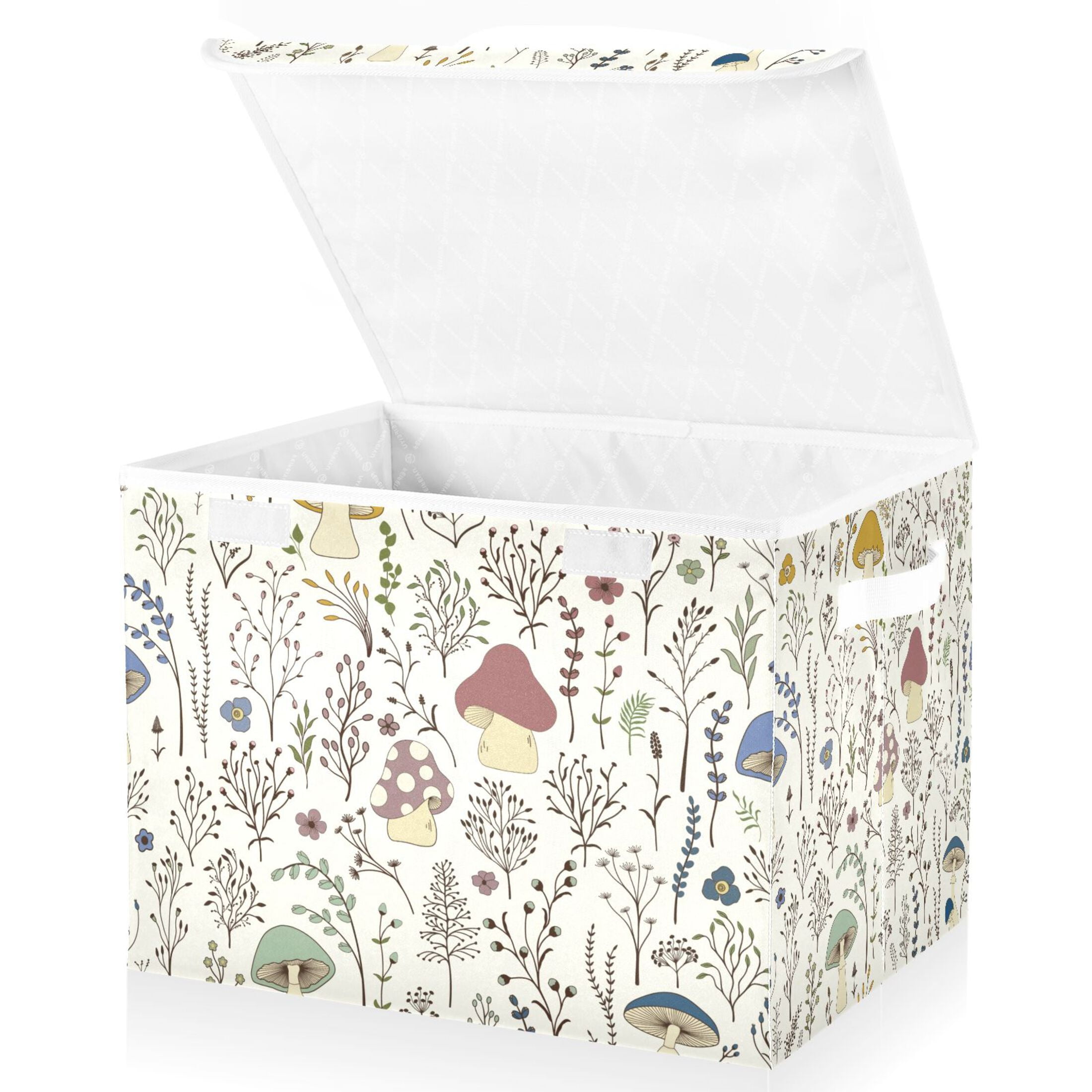 Large Lidded Foldable Storage Baskets Cubes Boxes Lids Bin for Home ...