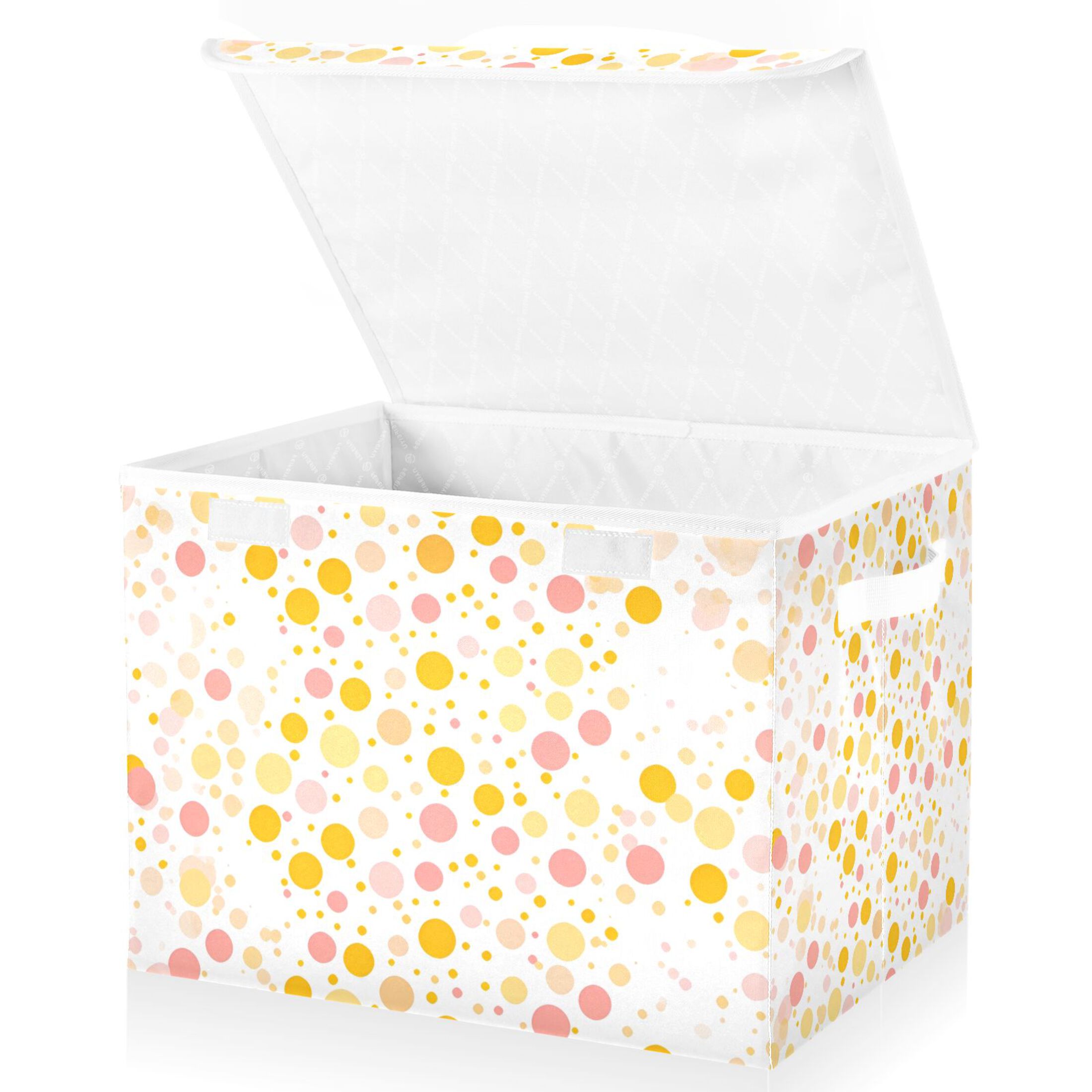 Large Lidded Foldable Storage Baskets Cubes Boxes Lids Bin for Home ...