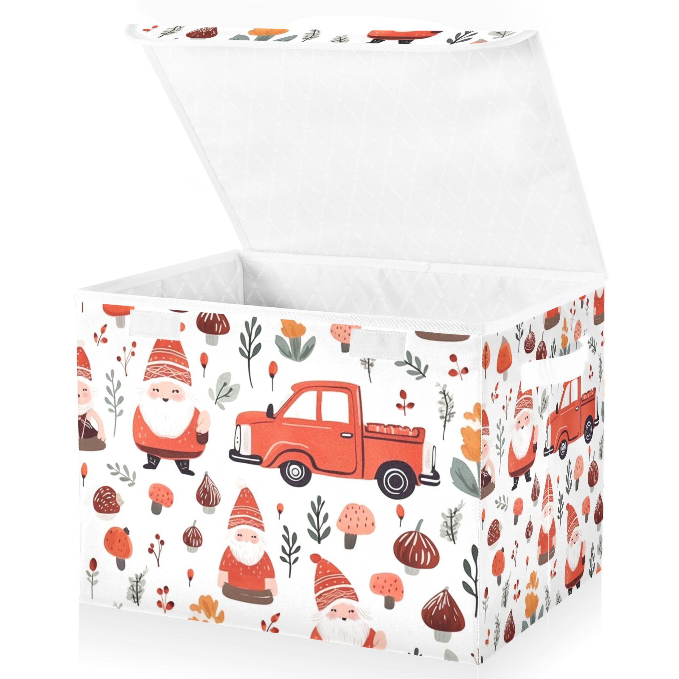 Large Lidded Foldable Storage Baskets Cubes Boxes Lids Bin for Home ...