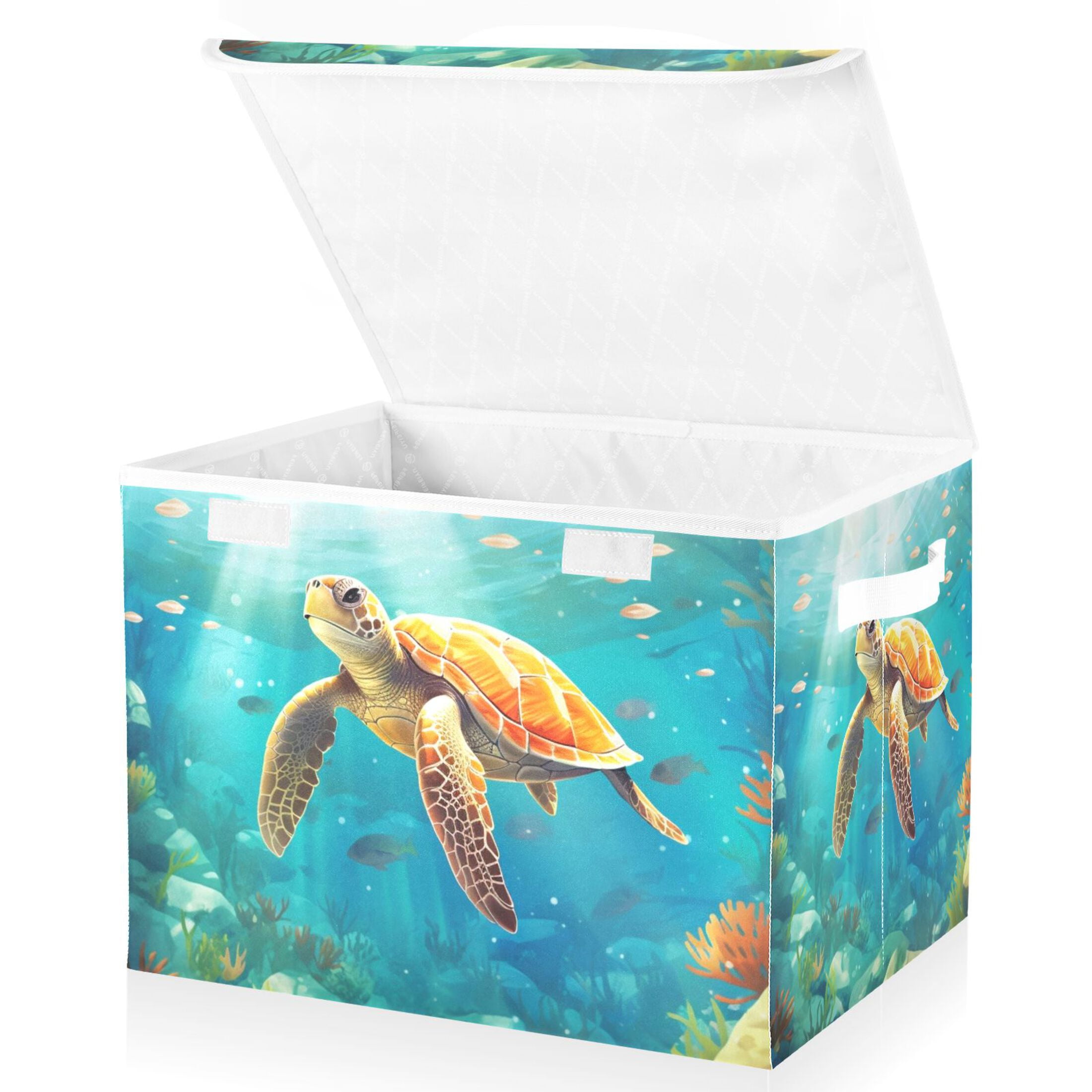 Large Lidded Foldable Storage Baskets Cubes Boxes Lids Bin for Home ...