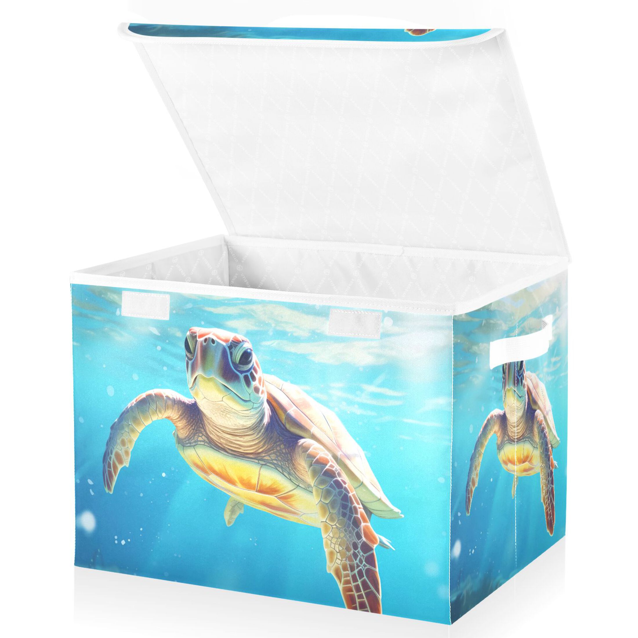 Large Lidded Foldable Storage Baskets Cubes Boxes Lids Bin for Home ...