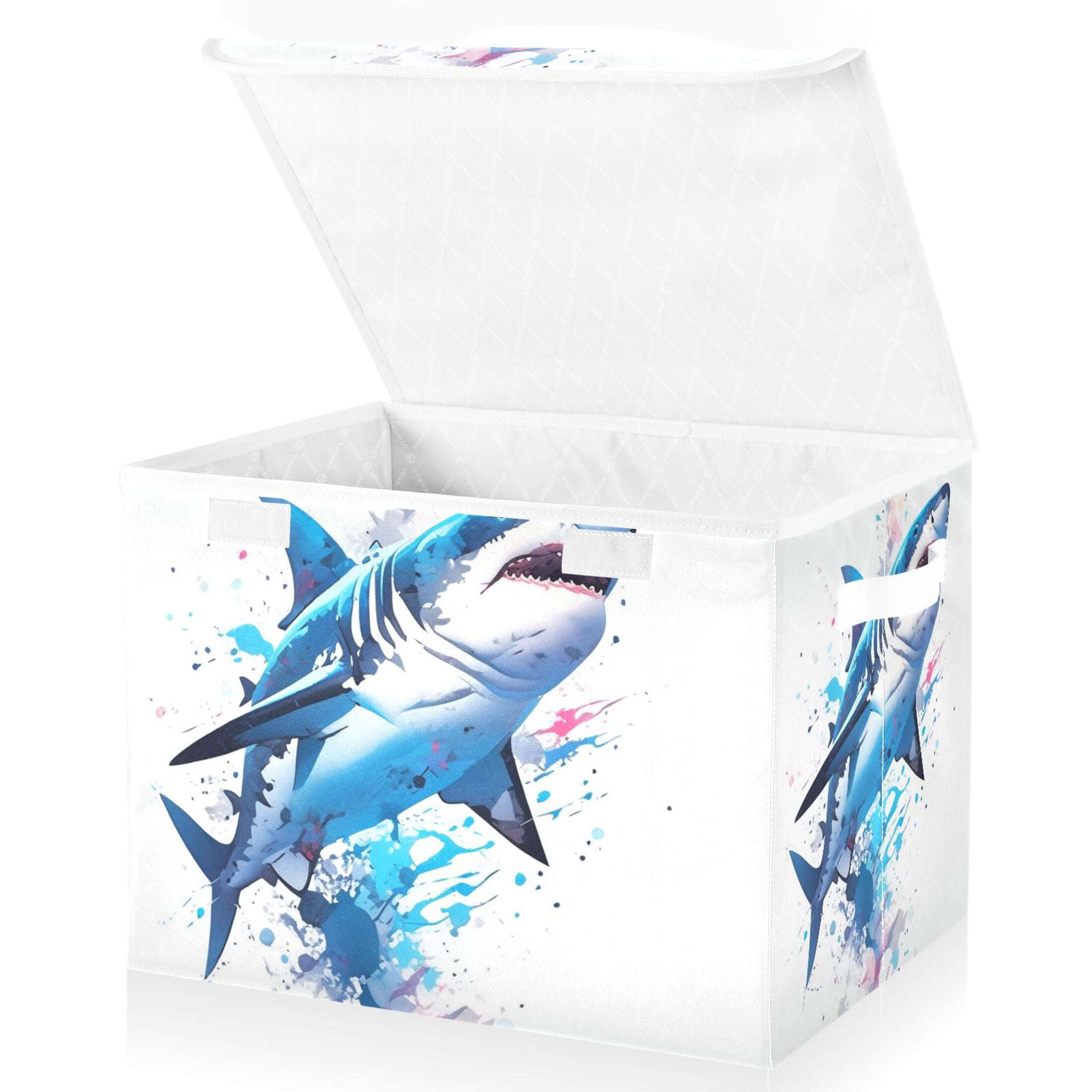 Large Lidded Foldable Storage Baskets Cubes Boxes Lids Bin for Home ...