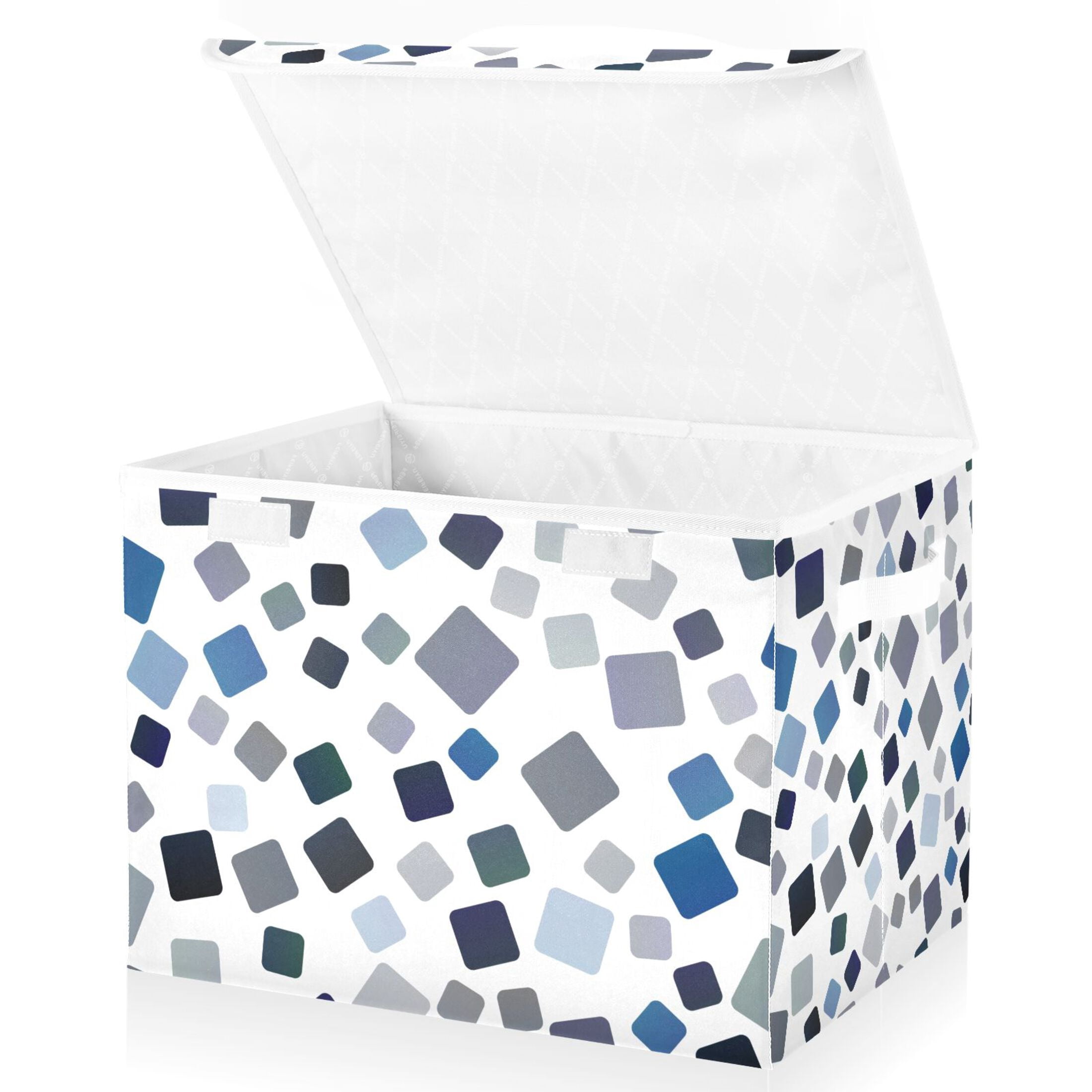 Large Lidded Foldable Storage Baskets Cubes Boxes Lids Bin for Home ...