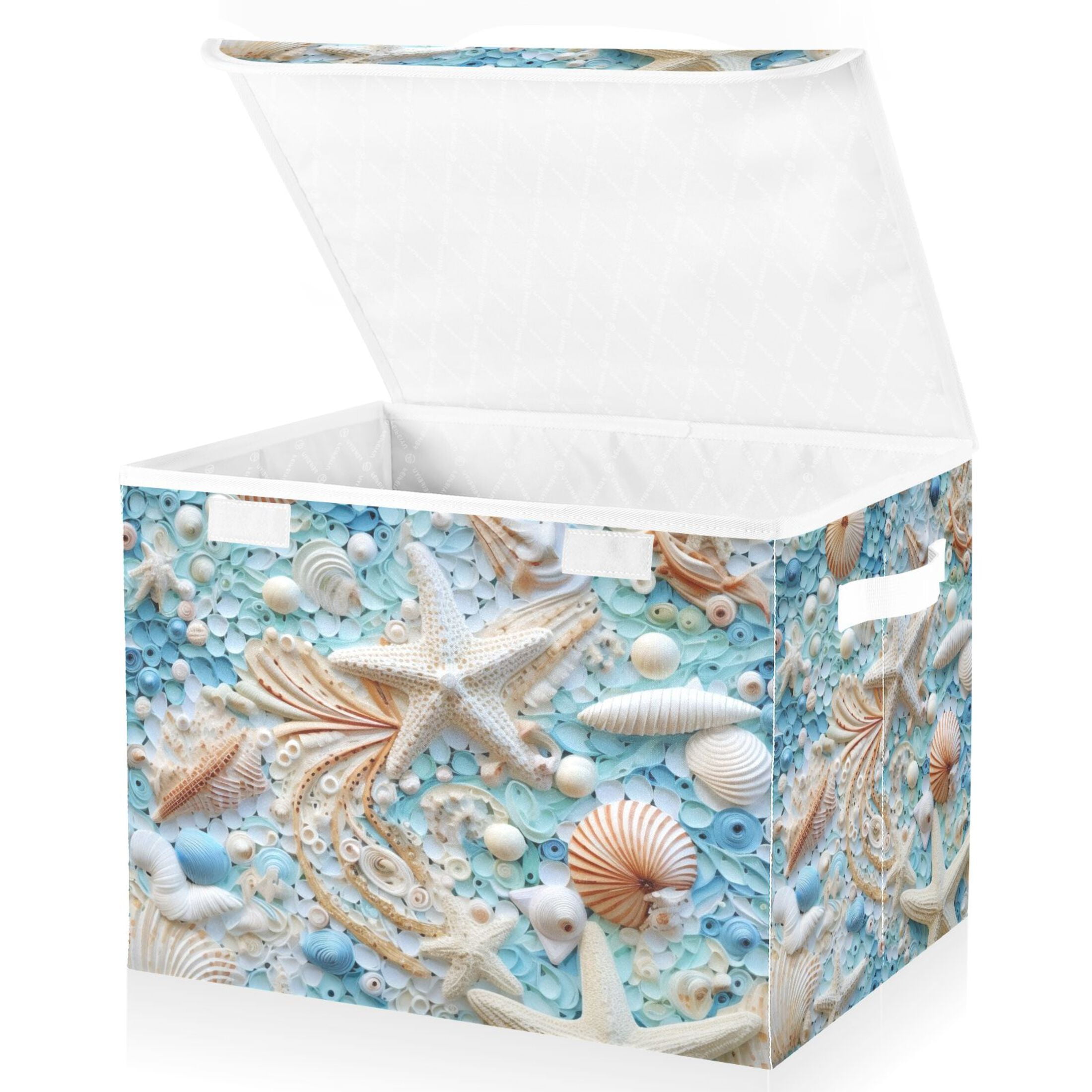 Large Lidded Foldable Storage Baskets Cubes Boxes Lids Bin for Home ...