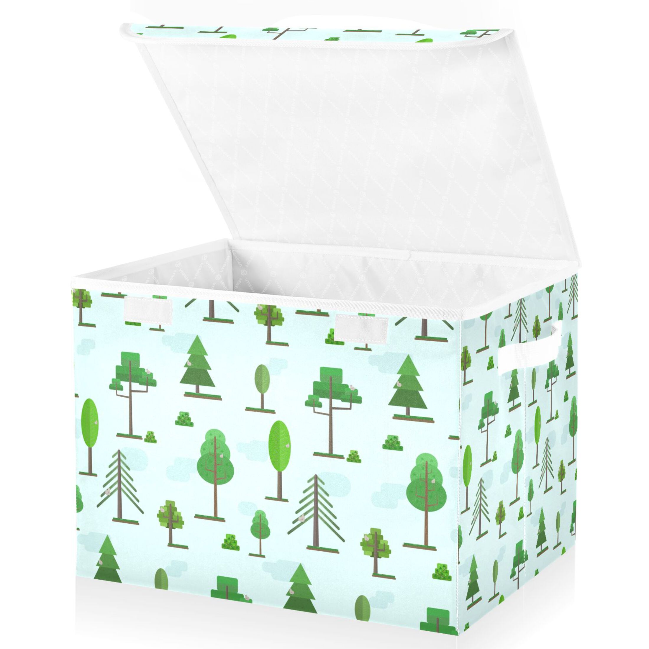 Large Lidded Foldable Storage Baskets Cubes Boxes Lids Bin for Home ...