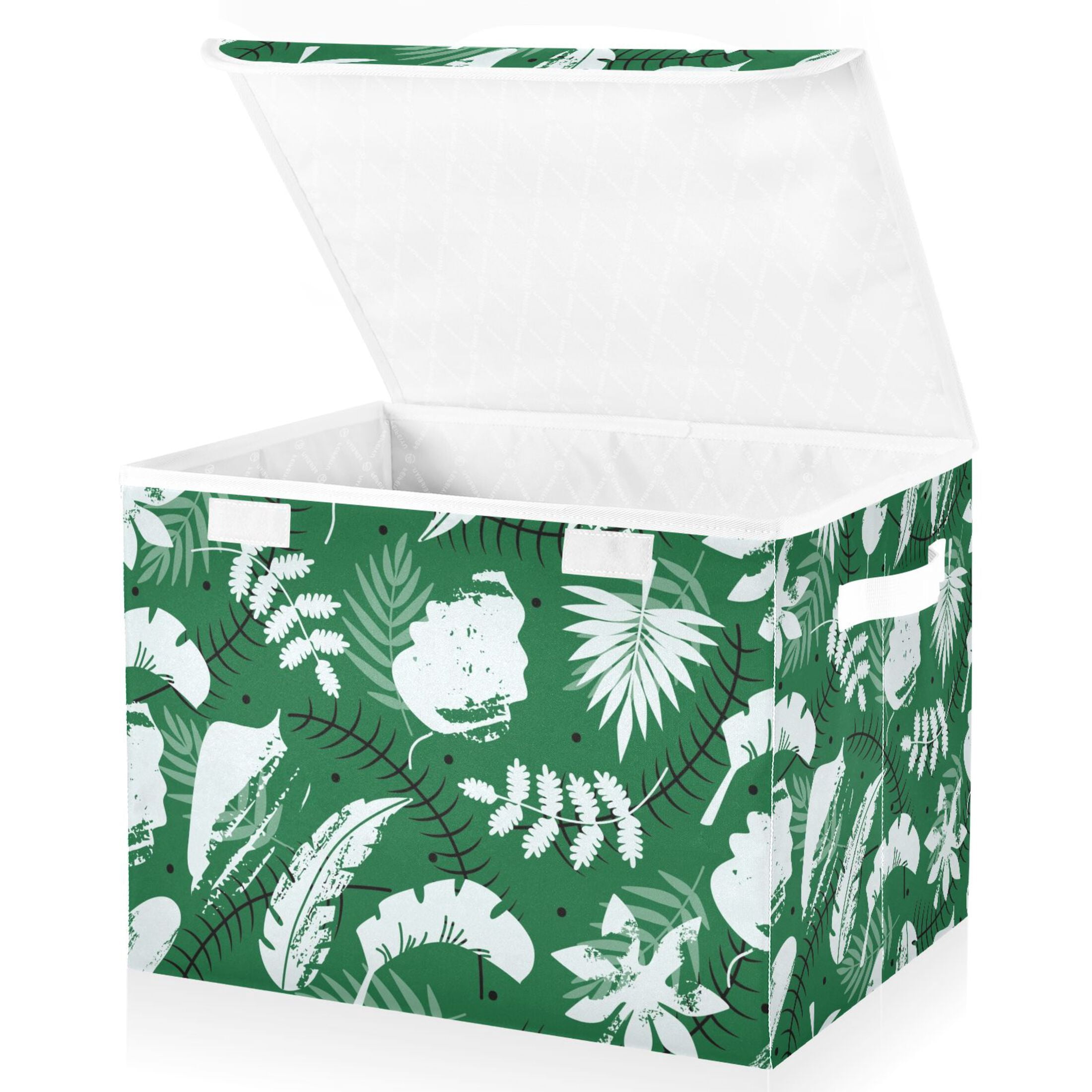 Large Lidded Foldable Storage Baskets Cubes Boxes Lids Bin for Home ...