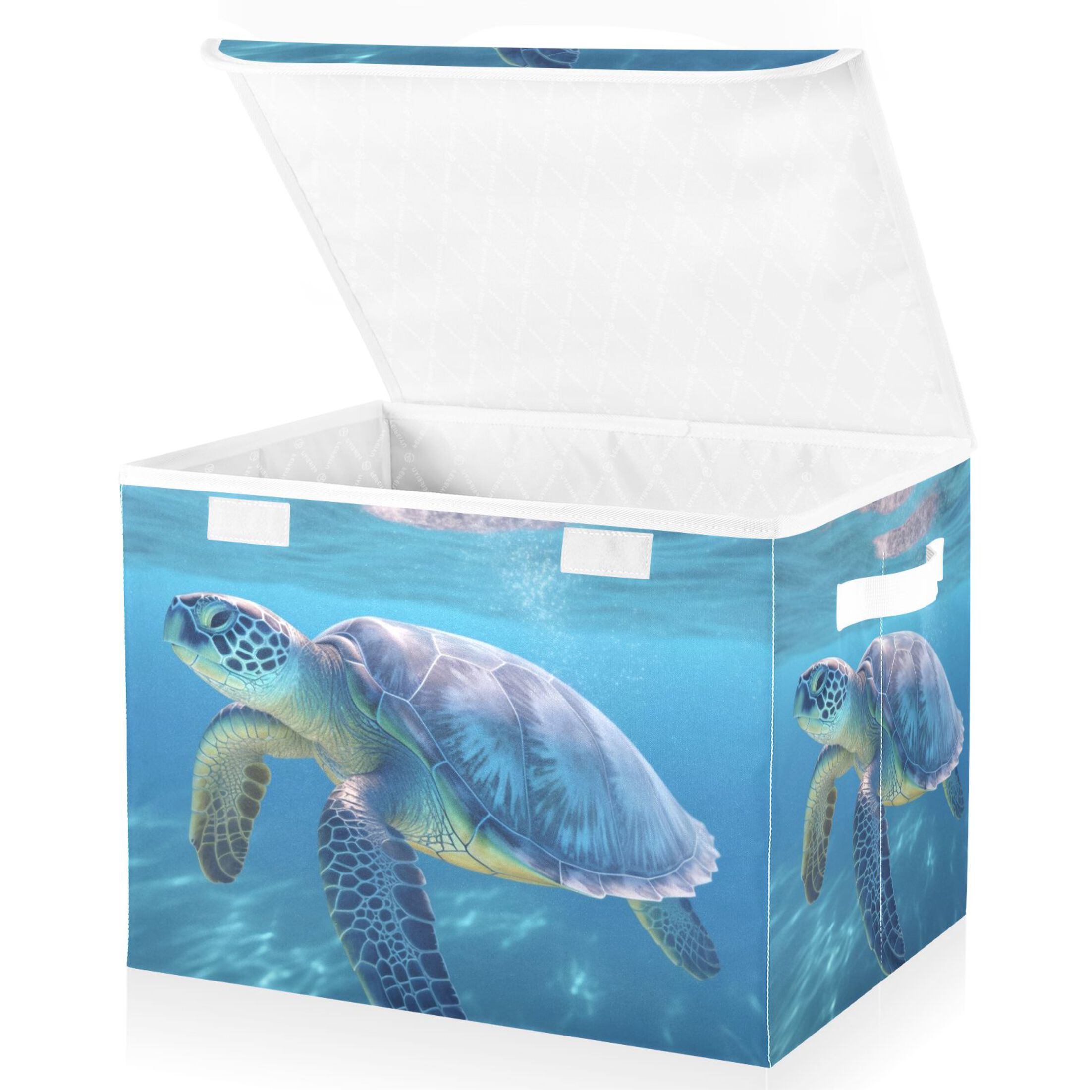 Large Lidded Foldable Storage Baskets Cubes Boxes Lids Bin for Home ...