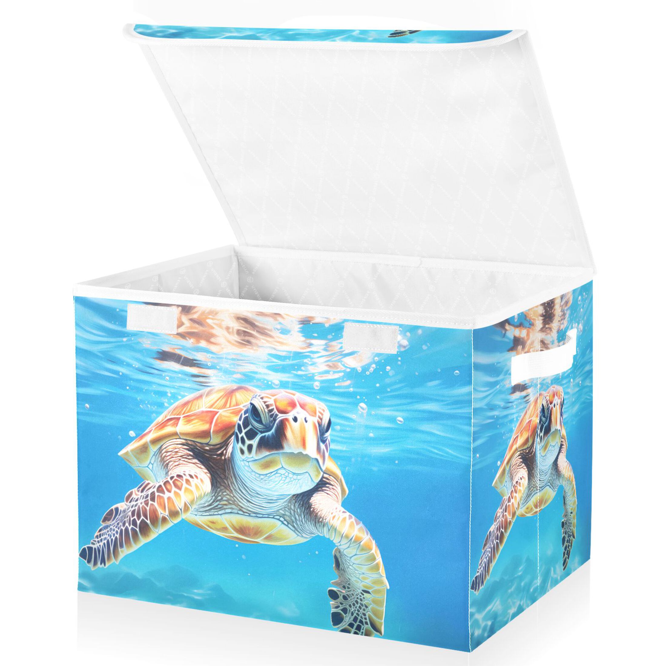 Large Lidded Foldable Storage Baskets Cubes Boxes Lids Bin for Home ...