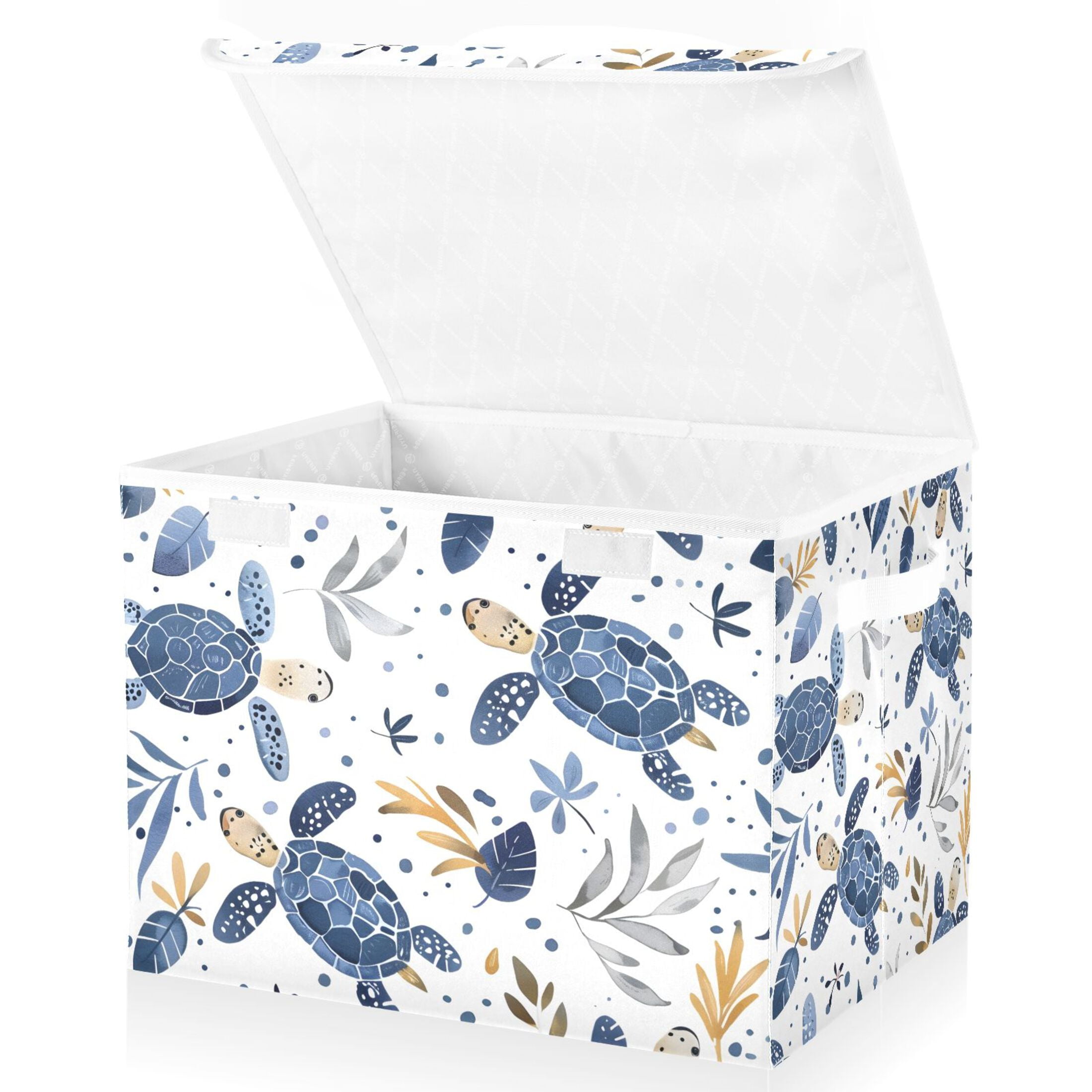 Large Lidded Foldable Storage Baskets Cubes Boxes Lids Bin for Home ...