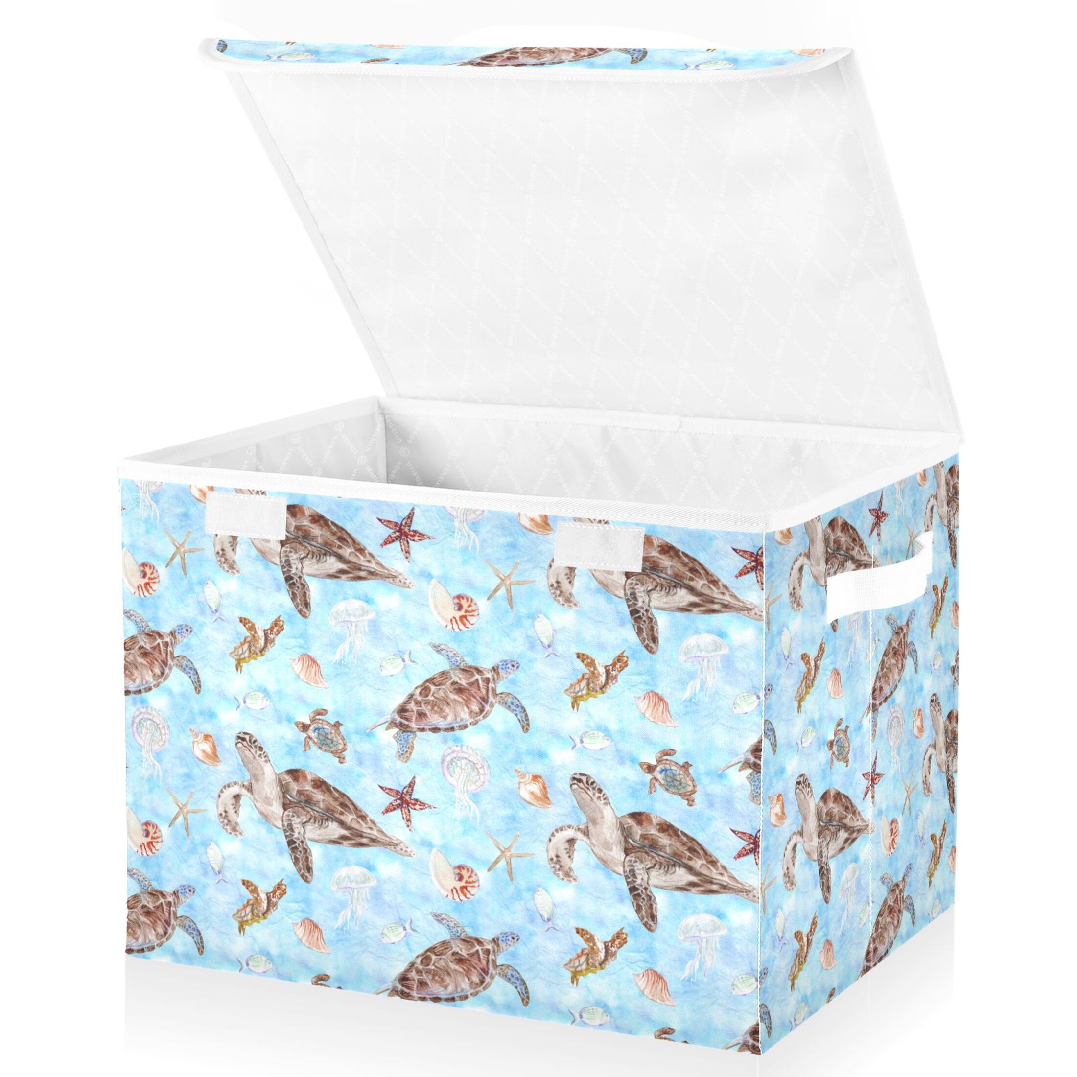 Large Lidded Foldable Storage Baskets Cubes Boxes Lids Bin for Home ...