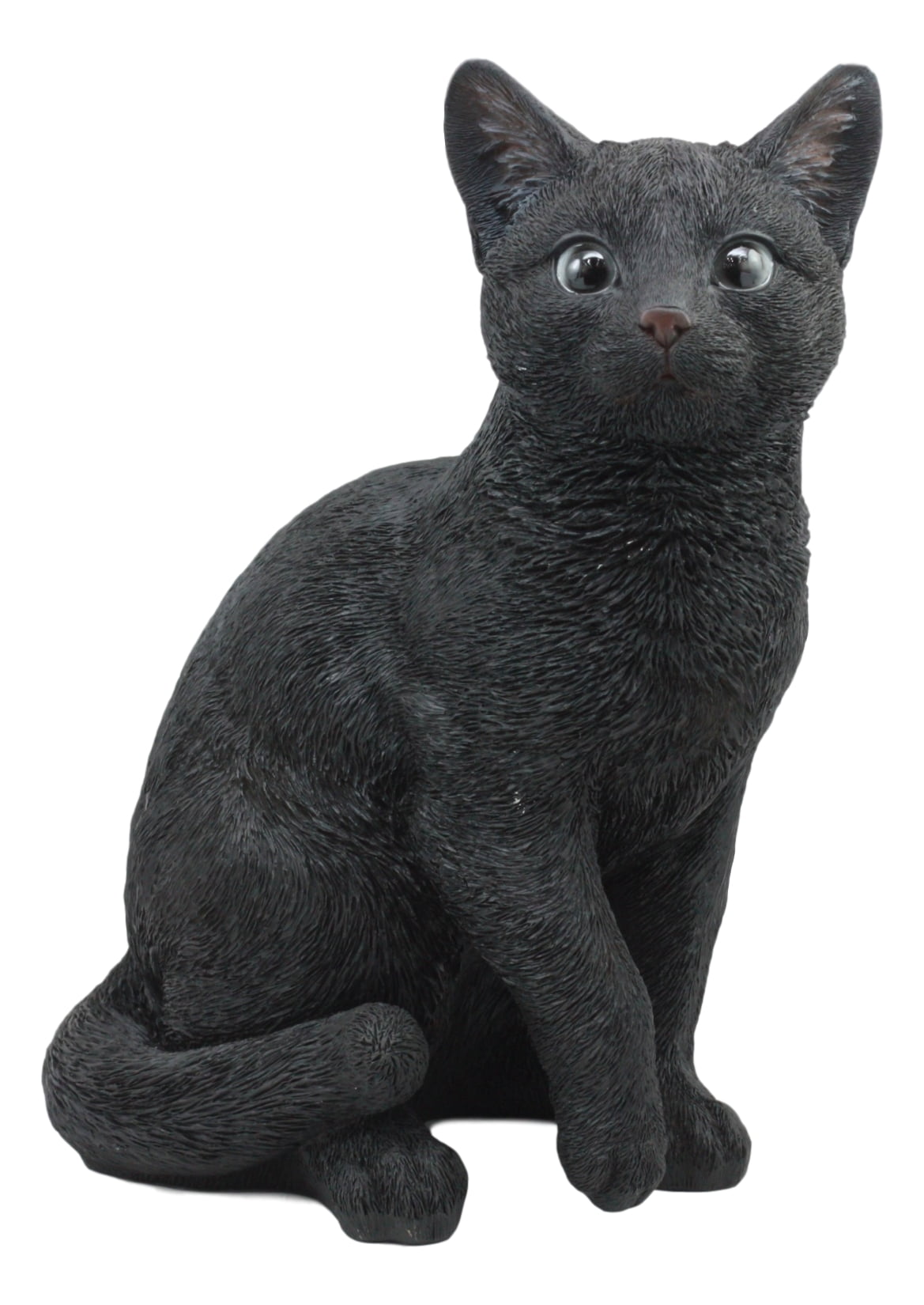 Ebros Resin Figurine: Large Lifelike Pawing Mystical Black Cat Statue ...