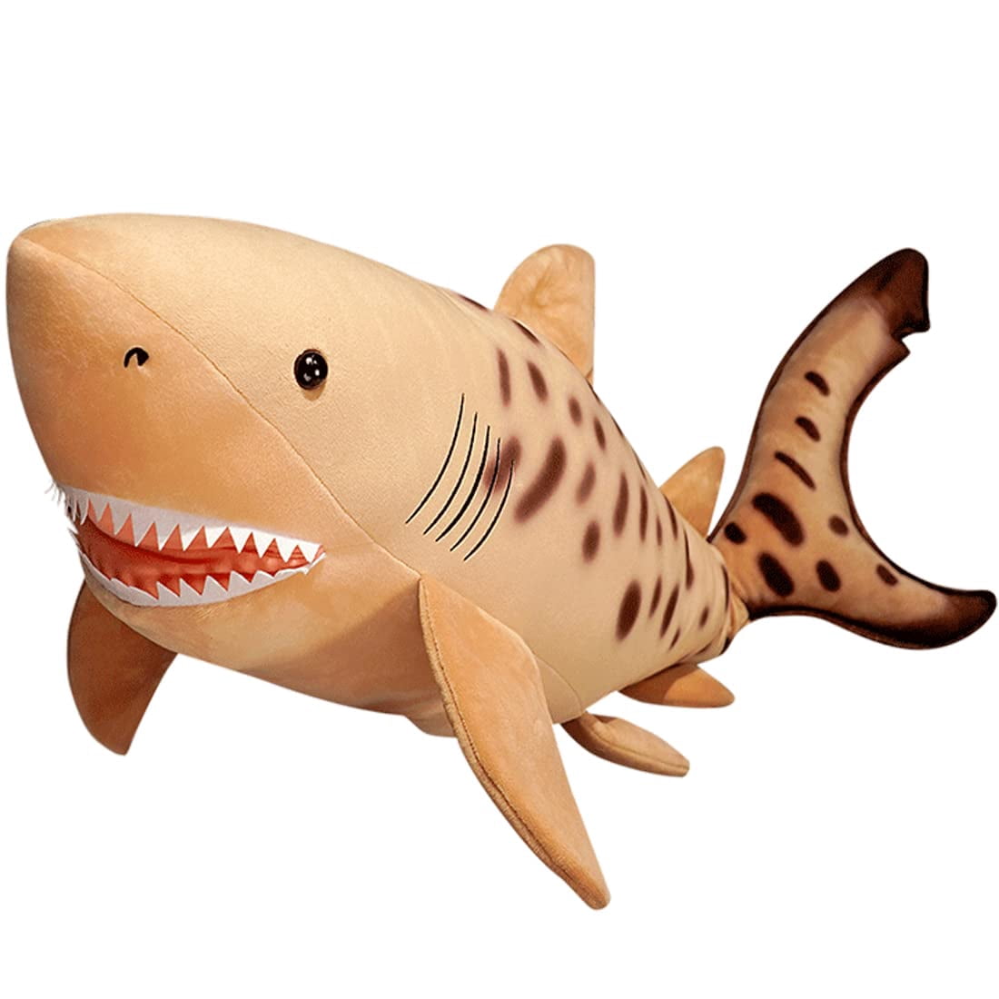 Large Lifelike Tiger Shark Stuffed Soft Pillow Simulation Zebra Shark ...