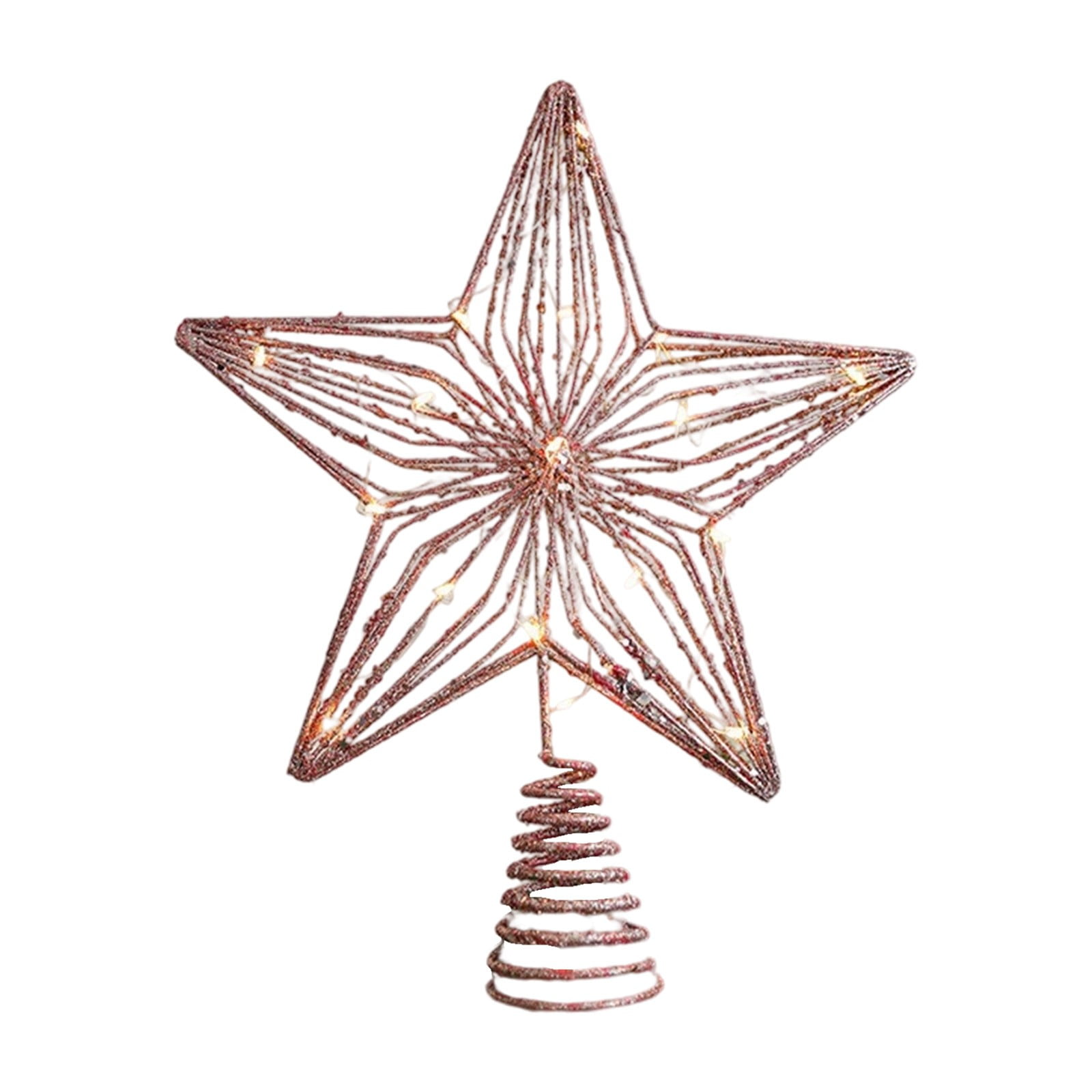 Large Lighted Star Christmas Tree Topper with Battery Operated LED ...