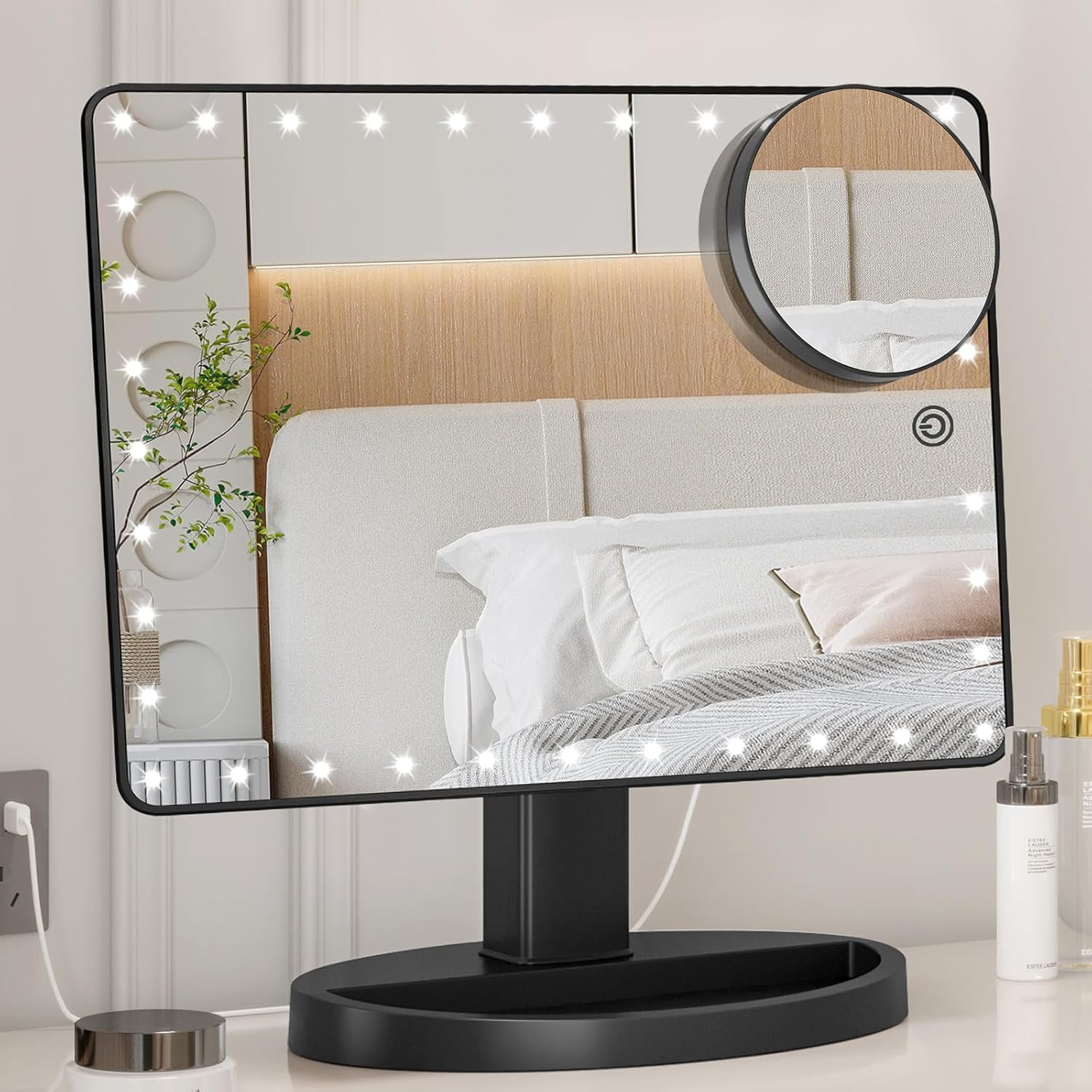 Large Lighted Vanity Makeup Mirror with Lights, Light Up Mirror with 35 ...