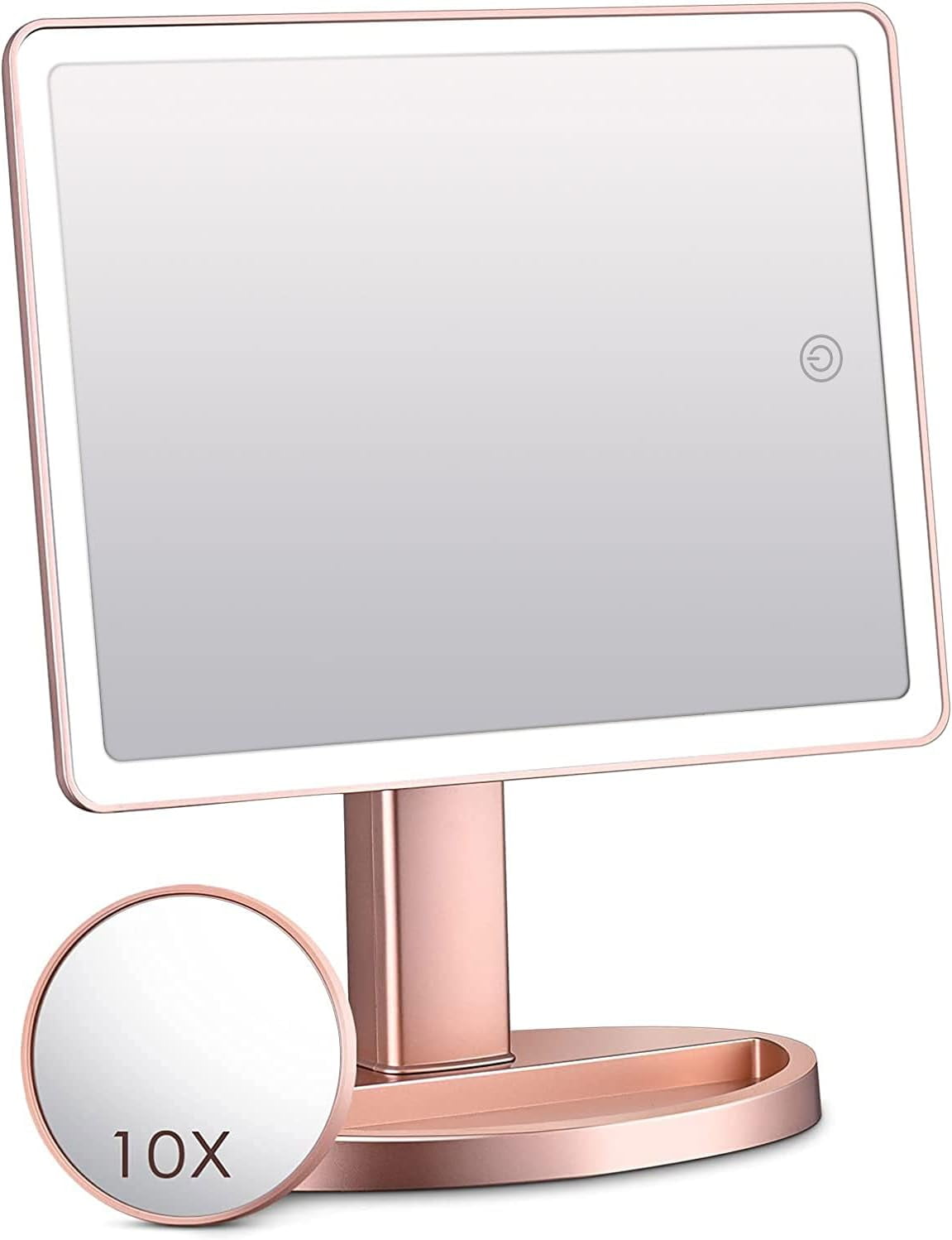 Large Lighted Vanity Makeup Mirror with 88 LED, 360 Rotation Touch ...