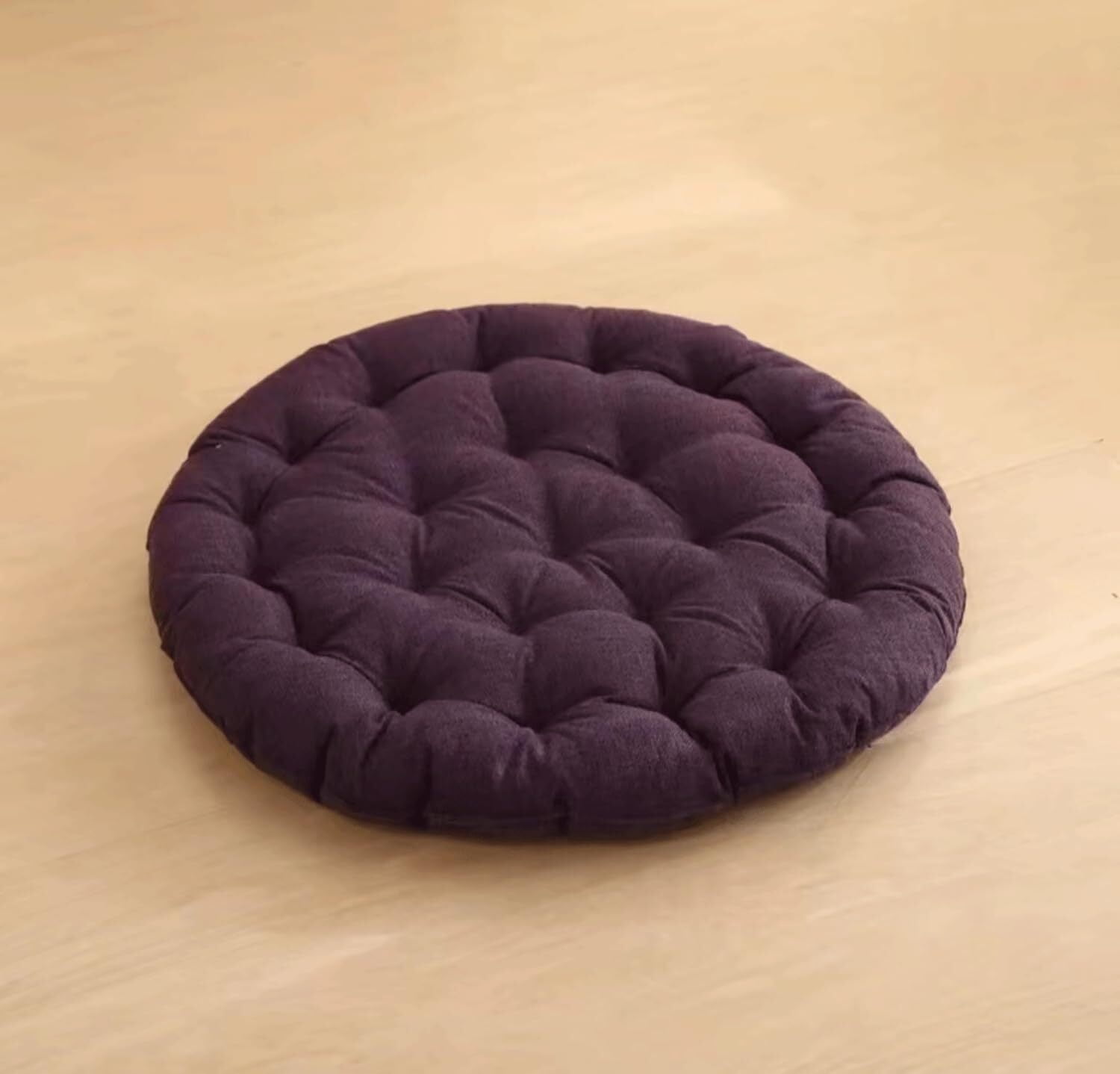 Large Linen Floor Cushions,Round Futon Pillows Japanese Style Tufted ...