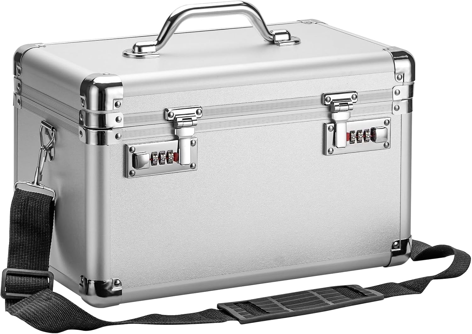 Large Lock Box - 15.1x8.7x9.4 Inch Lockable Security Storage Case with ...