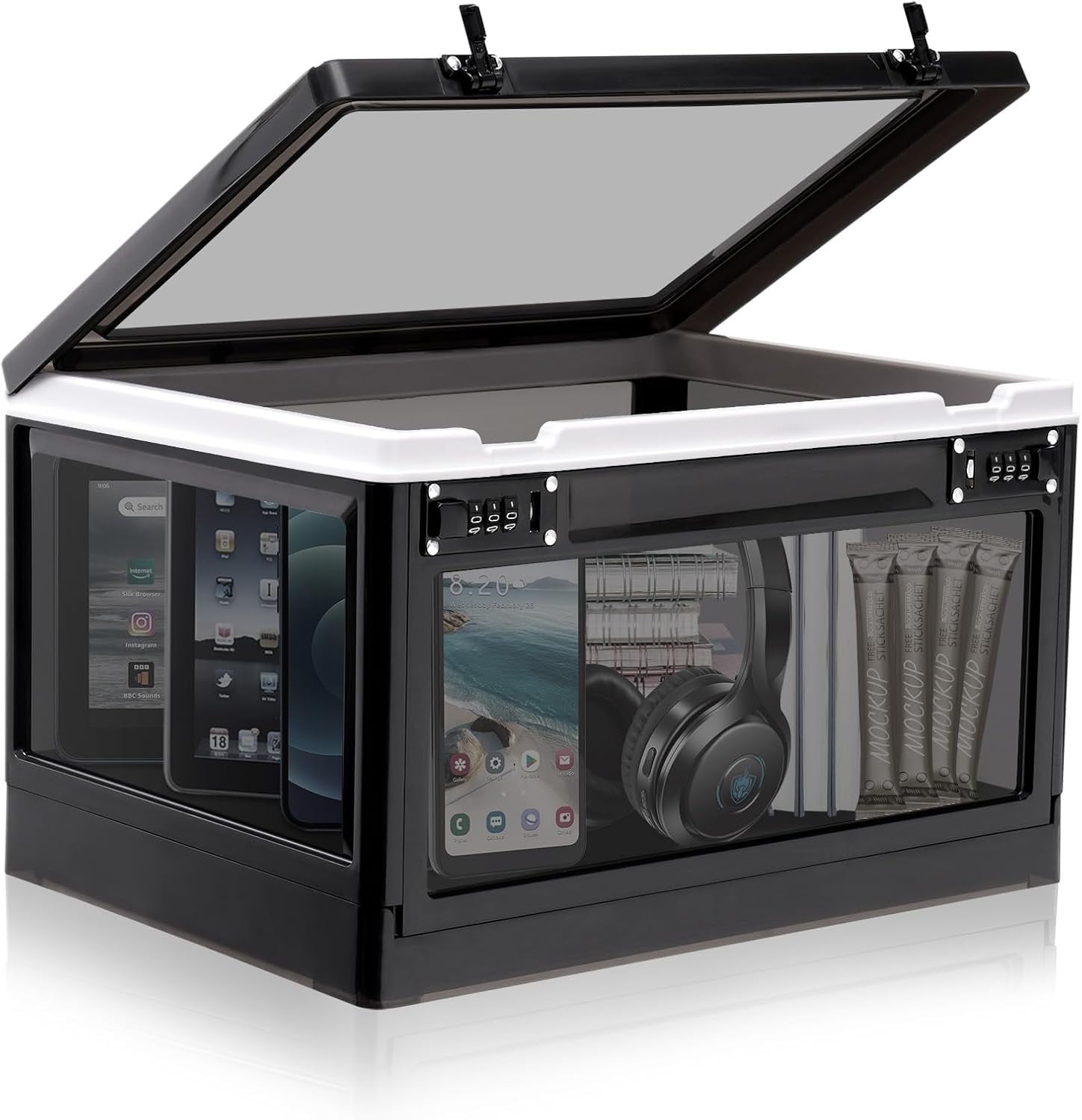 Large Lock Box for Personal Items, 24 Litre Combination Lockable ...