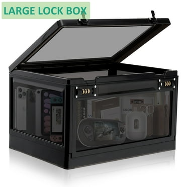 Vaultz Locking Storage Box 19.5 x 7 x 13.5 inches Black (VZ00323 ...