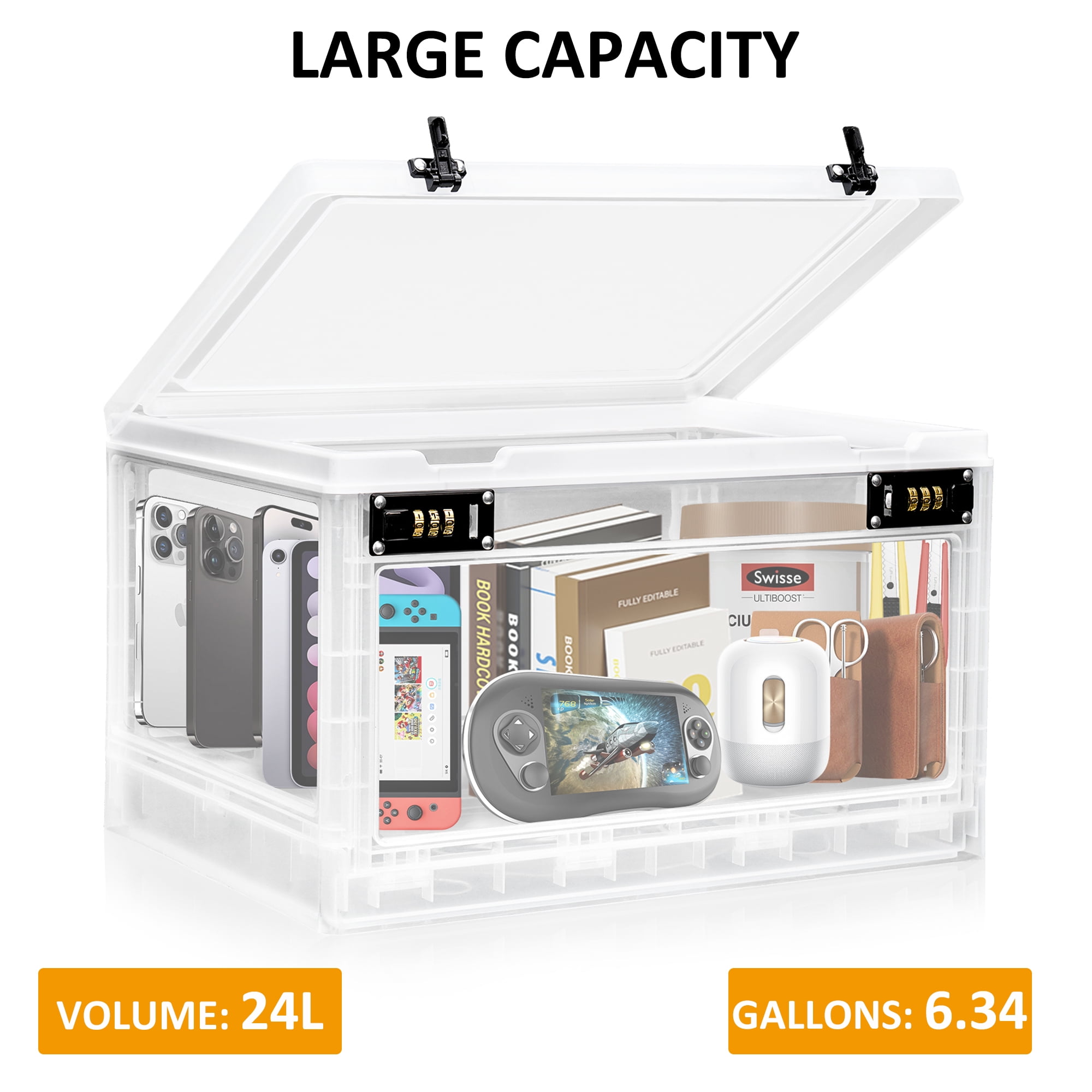 Large Combination Med Plastic Container Lock Box: Versatile Storage for ...