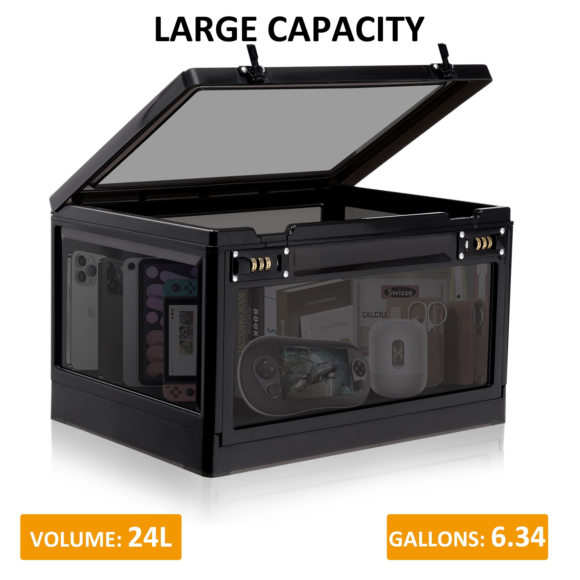 Large Lock Box for Medicine, Personal Combination Lockbox for Home ...