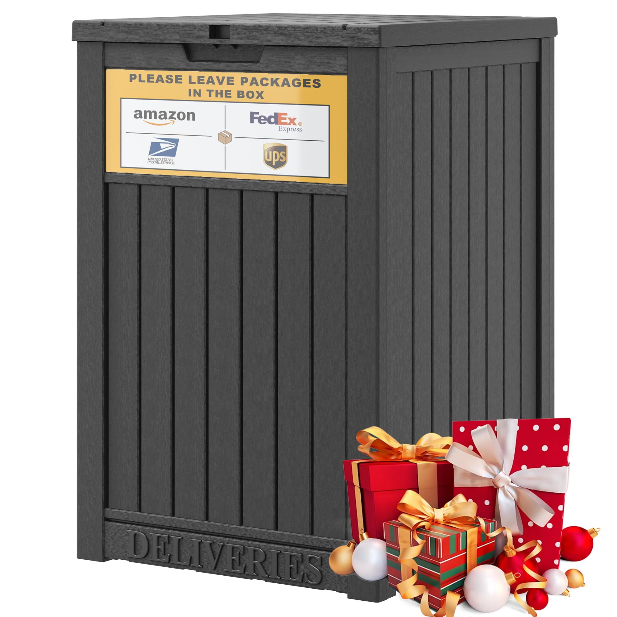 Secure Package Delivery Box for Outside, 48 Gallon Lockable Storage ...