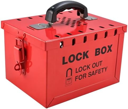 Large Lockout Tagout Box Portable Loto Group Lock Box, 12 Padlock ...