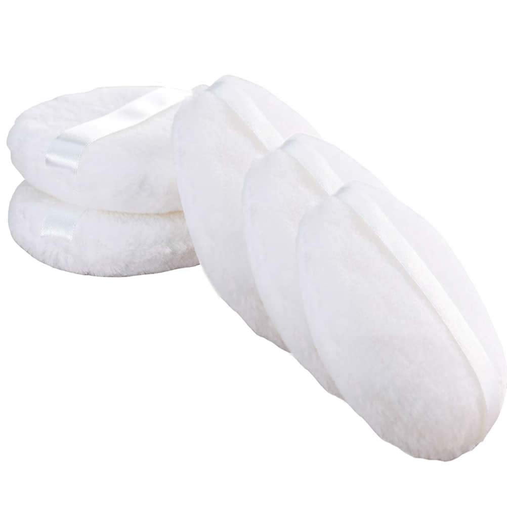 Large Loose Powder Puff with holder, Smooth Soft Puff with Ribbon Band ...