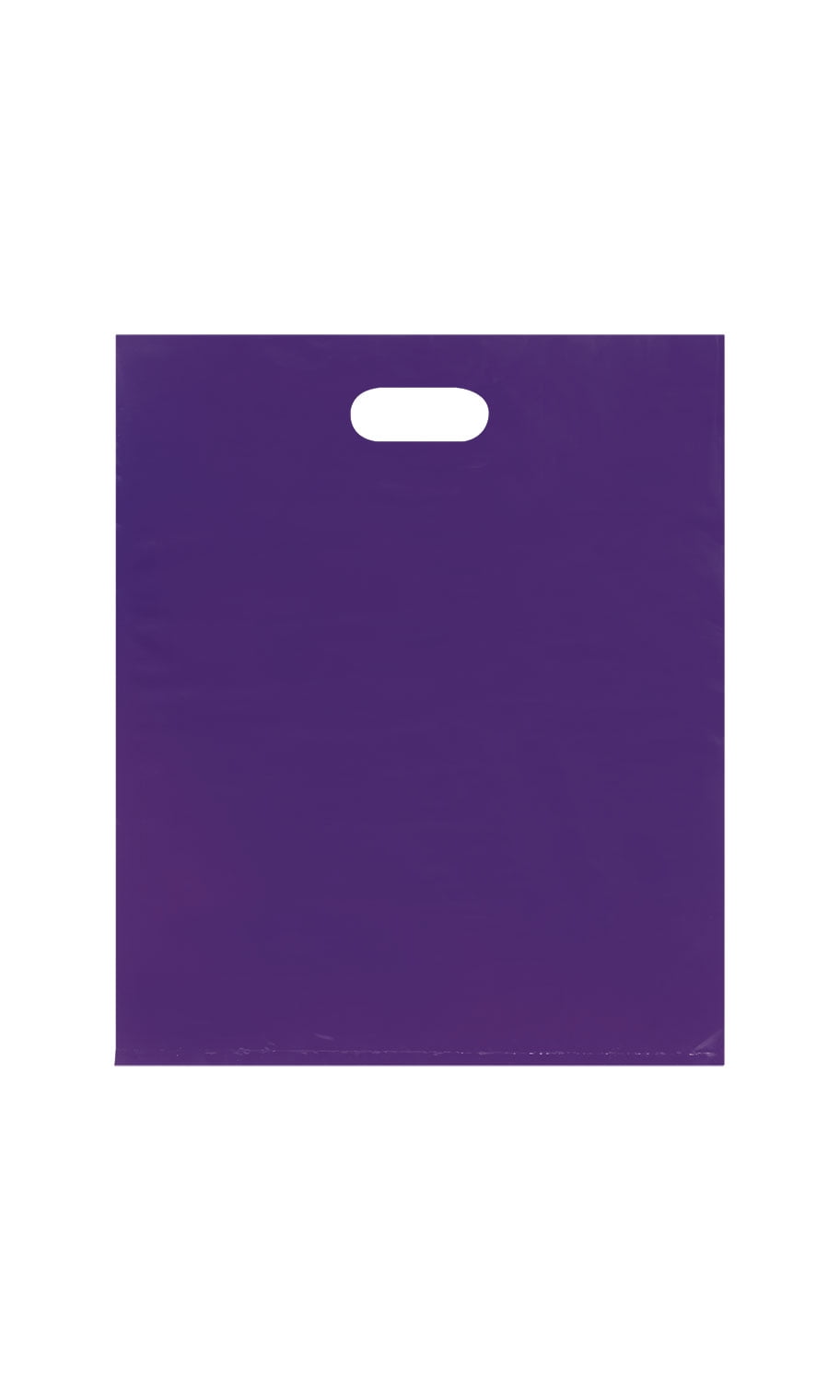 SSWBasics Large Purple Bags with Handles - Low Density - Purple Plastic ...