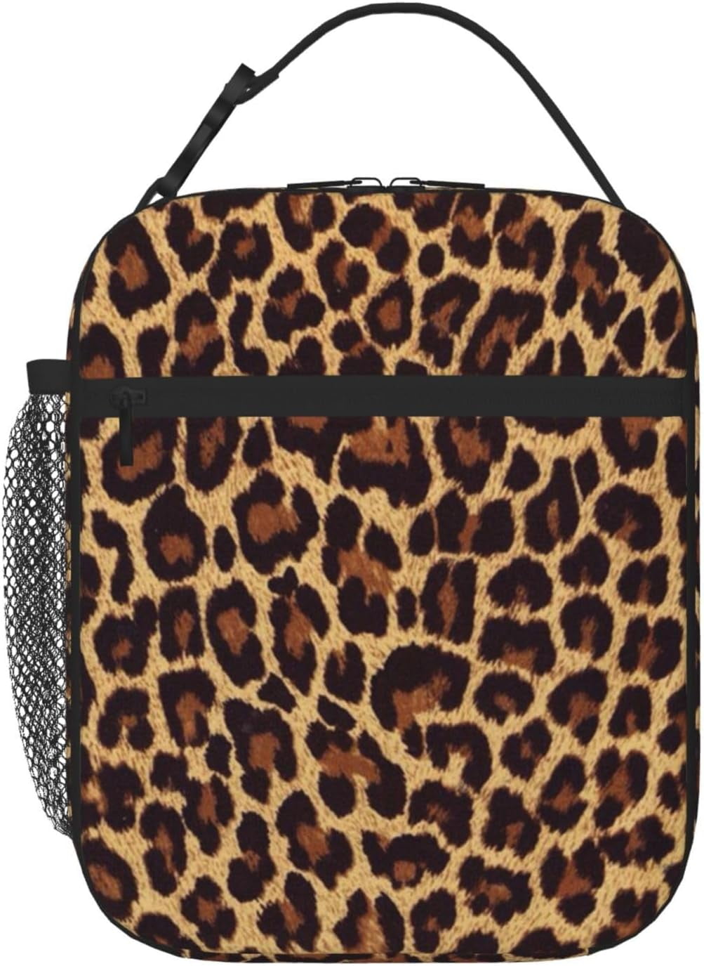 Large Lunch Bag Leopard Print Insulated Lunch Box Soft Cooler Cooling ...