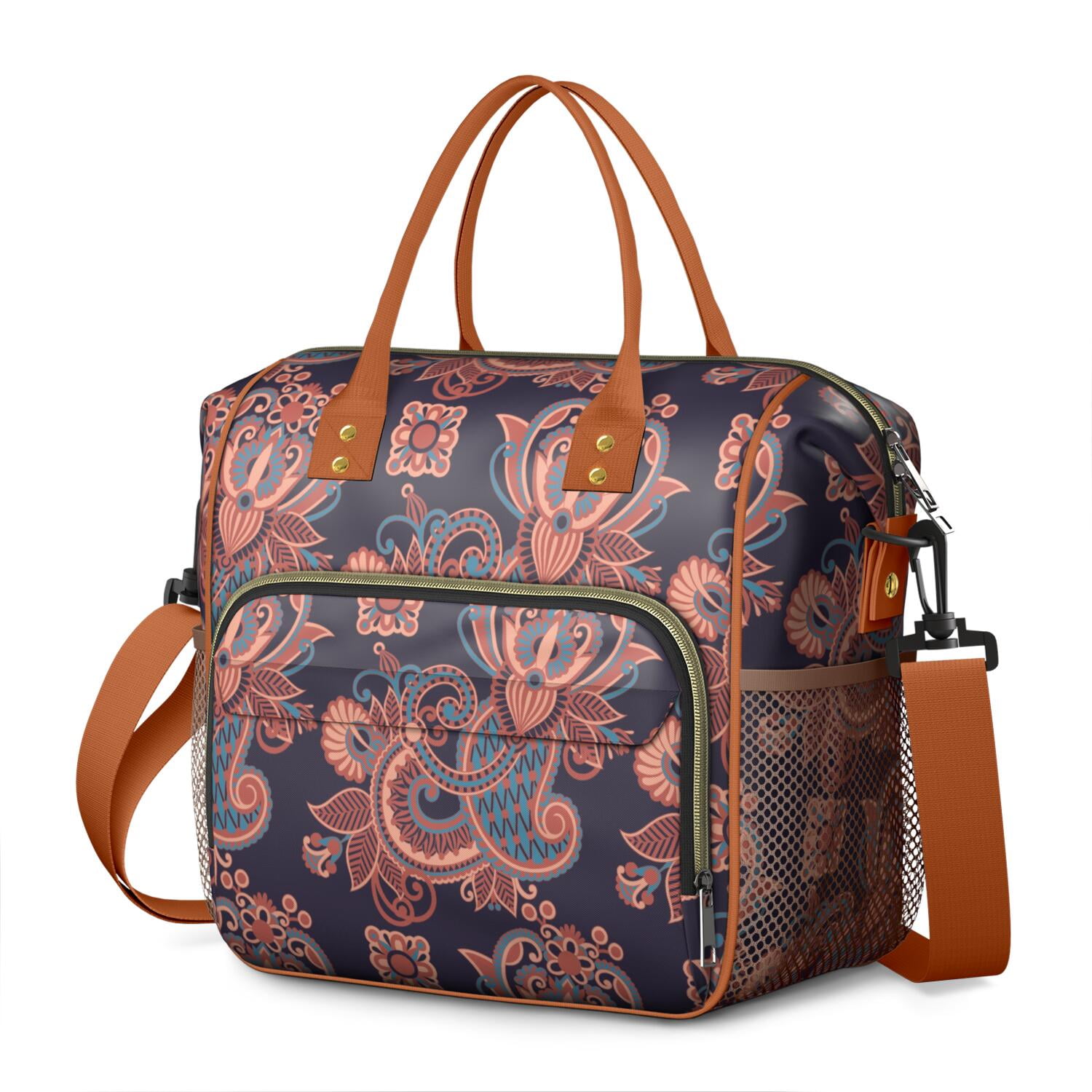 Large Lunch Box for Work with Mandala Paisley Print – Retro Chic ...