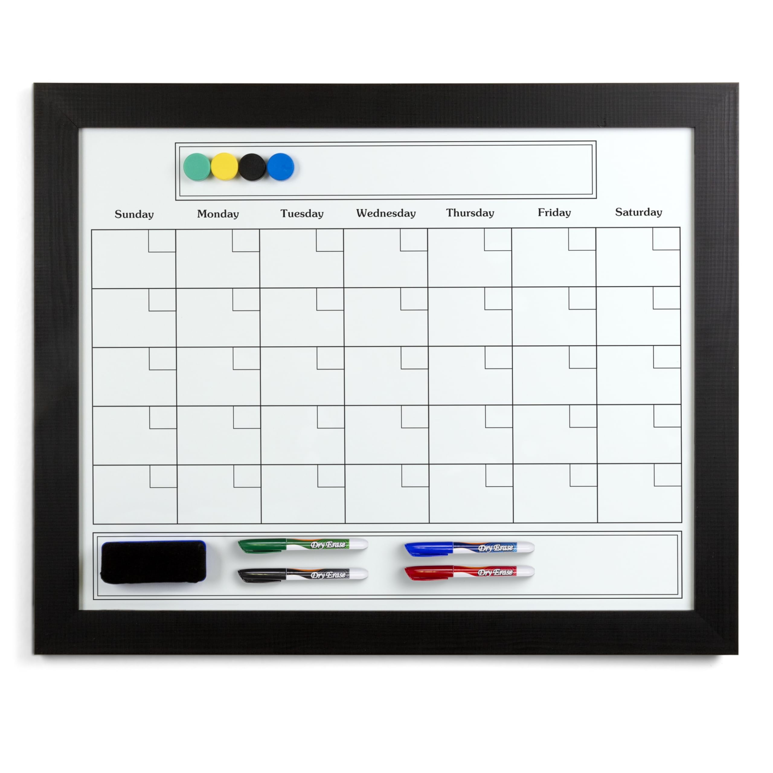 Better Office Products Dry Erase Large Magnetic Whiteboard with Color ...