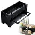 Large Magnetic Fridge Organizer Rack with 4 Hooks, Stainless Steel ...