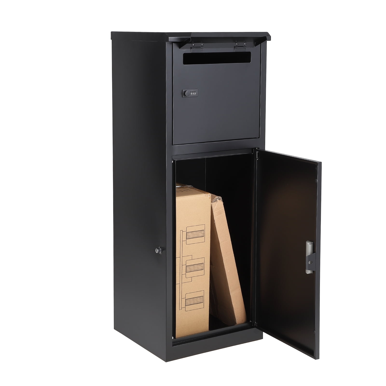 Large Mailbox for Parcel, IPX3 Waterproof, Anti-Theft Baffle, Wall ...