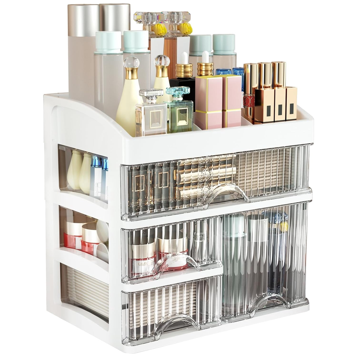 Large Makeup Organizer for Counter With 4 Drawers Cosmetic Organizer ...