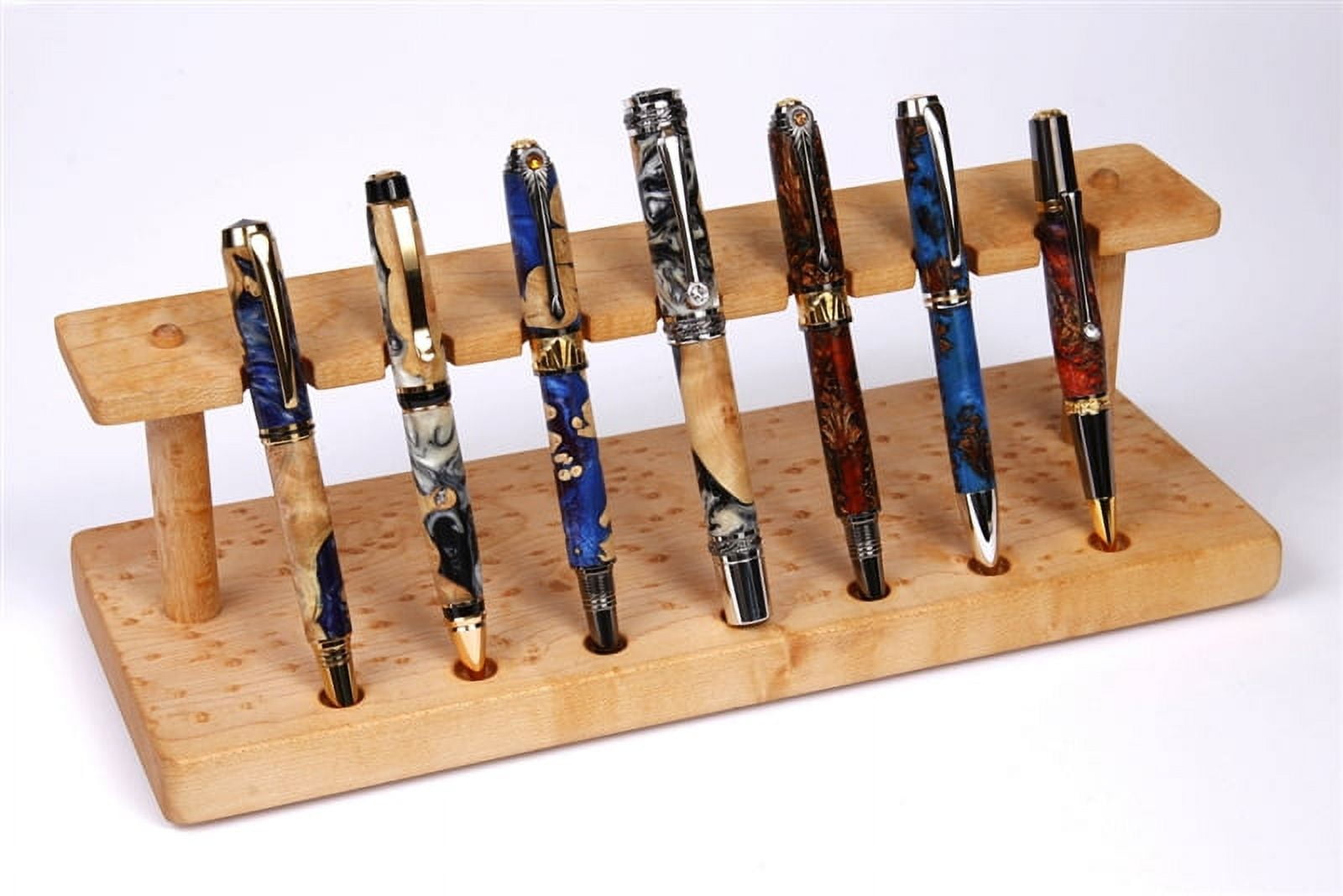 Large Maple Upright Pen Stand - 7 Pen - Walmart.com
