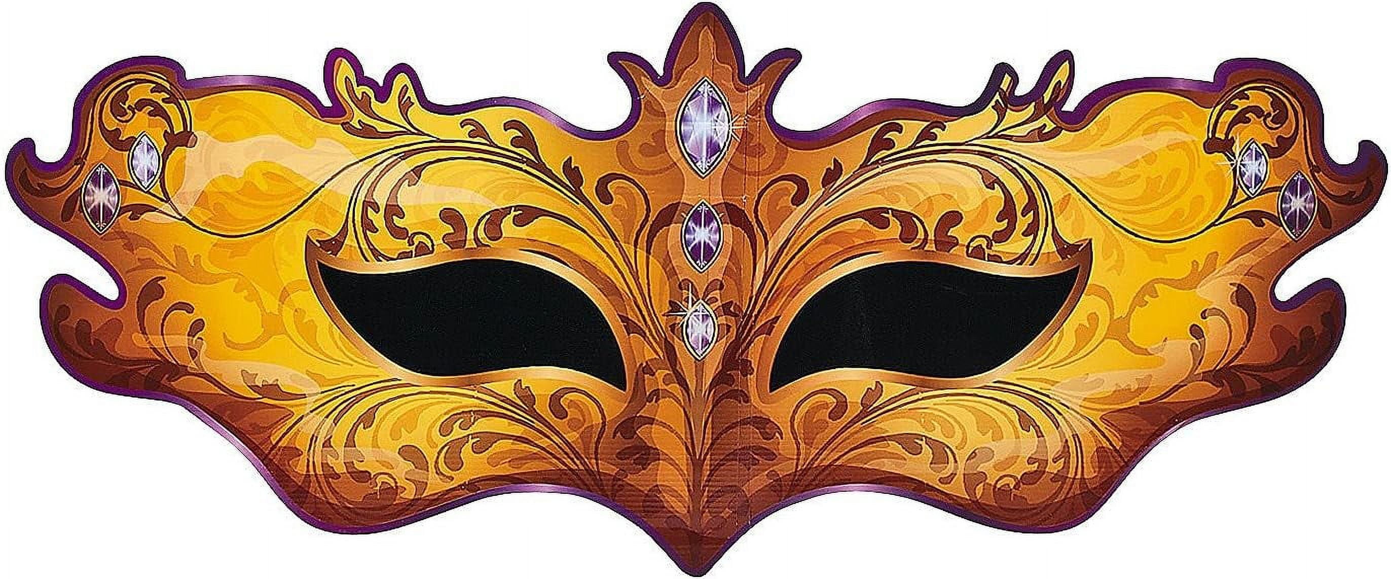 Large Masquerade Mask Stand Up (5 feet Long) Mardi Gras Party Decor ...