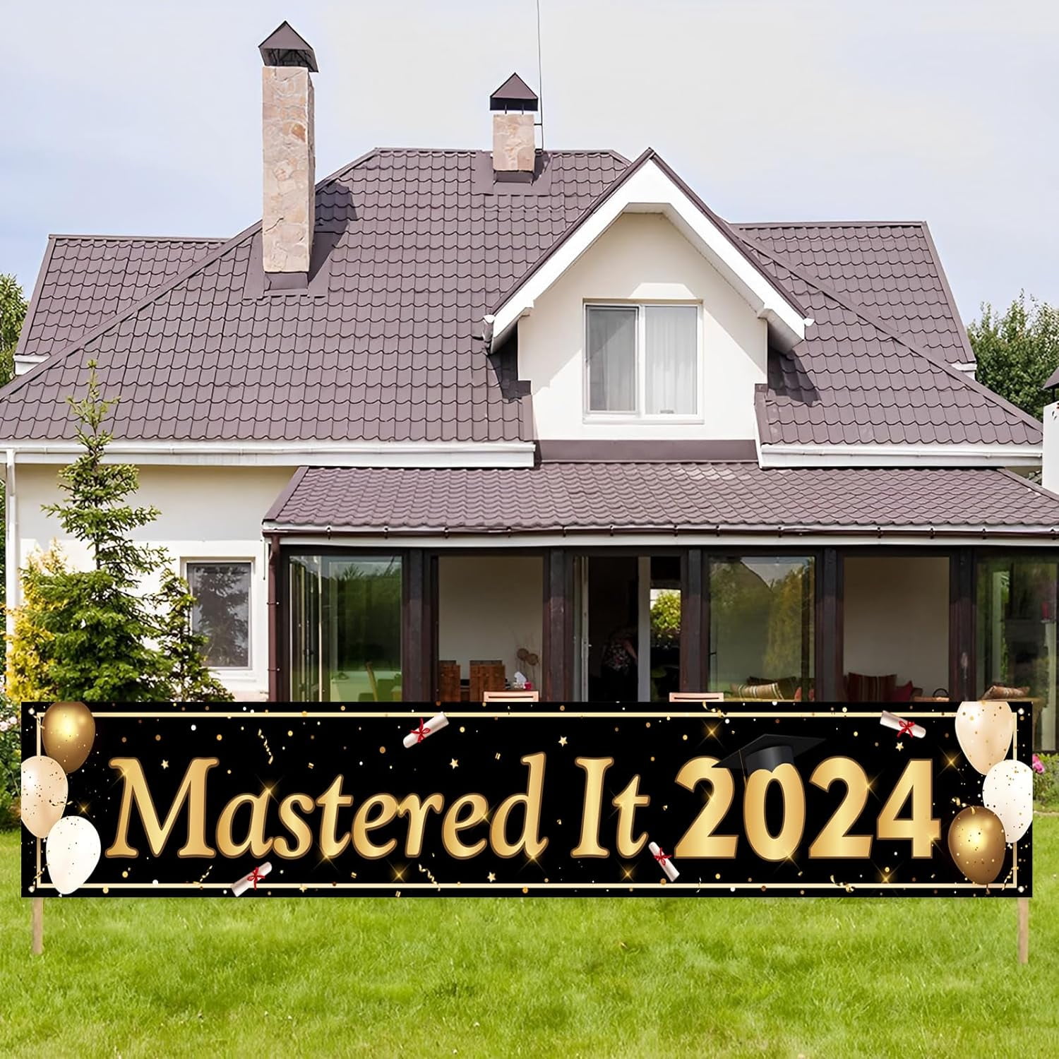 Large Mastered It Banner 2024, Mastered It Yard Sign Banner, Masters ...