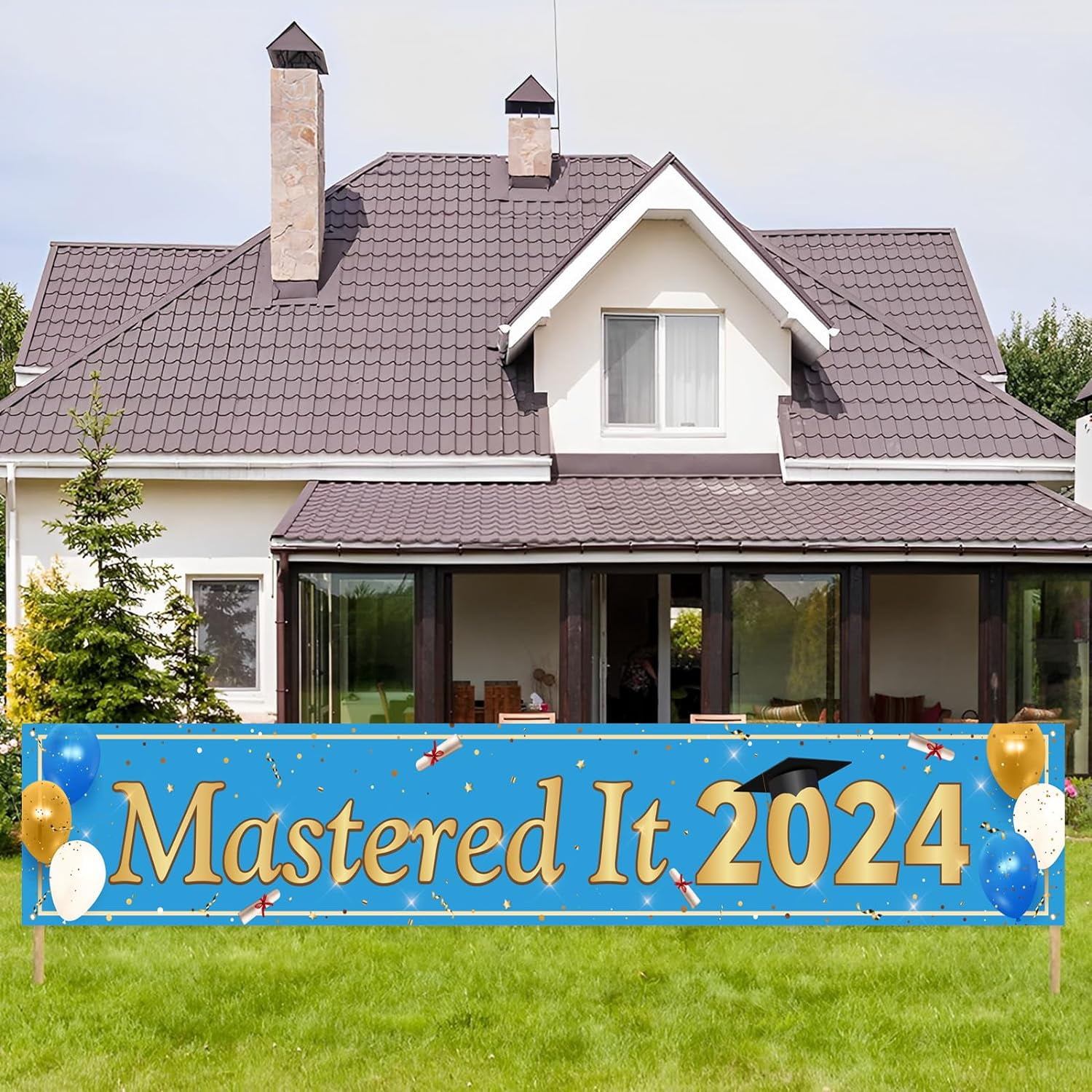 Large Mastered It Banner 2024, Mastered It Yard Sign Banner, Masters ...