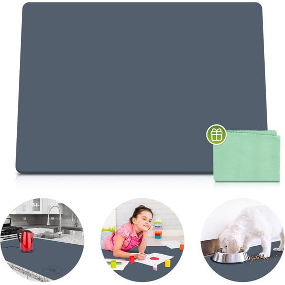 Large Mat 28" x 20" Mat Thick , Kitchen Counter Mat - Coffee Machine ...