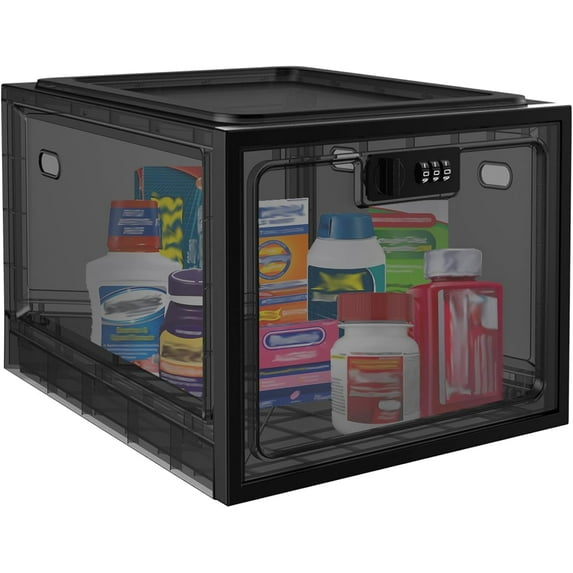 Large Medicine Lock Box for Safe Medication, Lockable Storage Box for ...