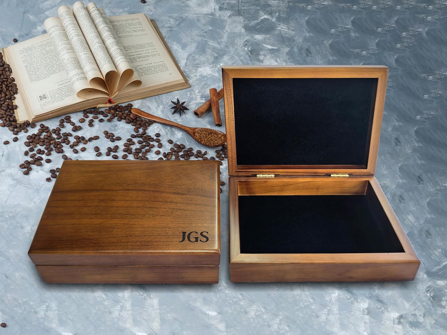 Large Memory Box - Extra Large Keepsake Box- Mens Wooden Box- Walnut ...