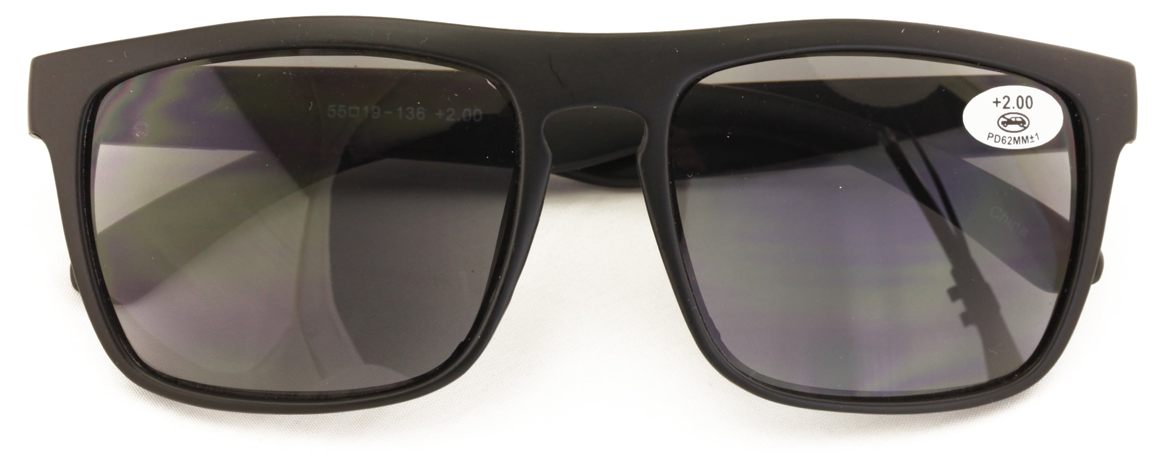 Large Men Matte Keyhole Reading Sunglasses - Outdoor UV400 Protection ...