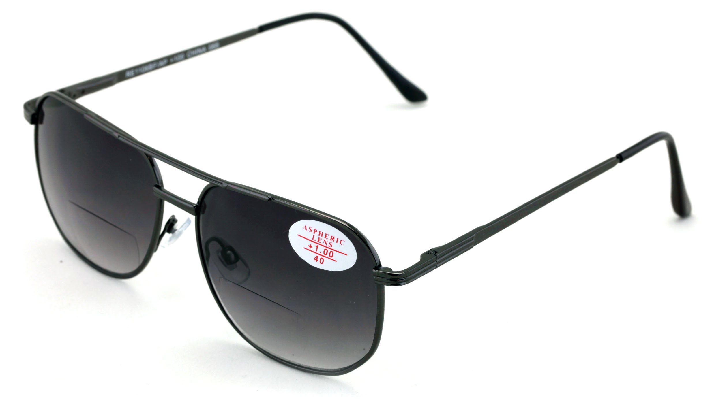 Large Men Metal SunGlasses Bifocal Reading Glasses - Tinted UV ...