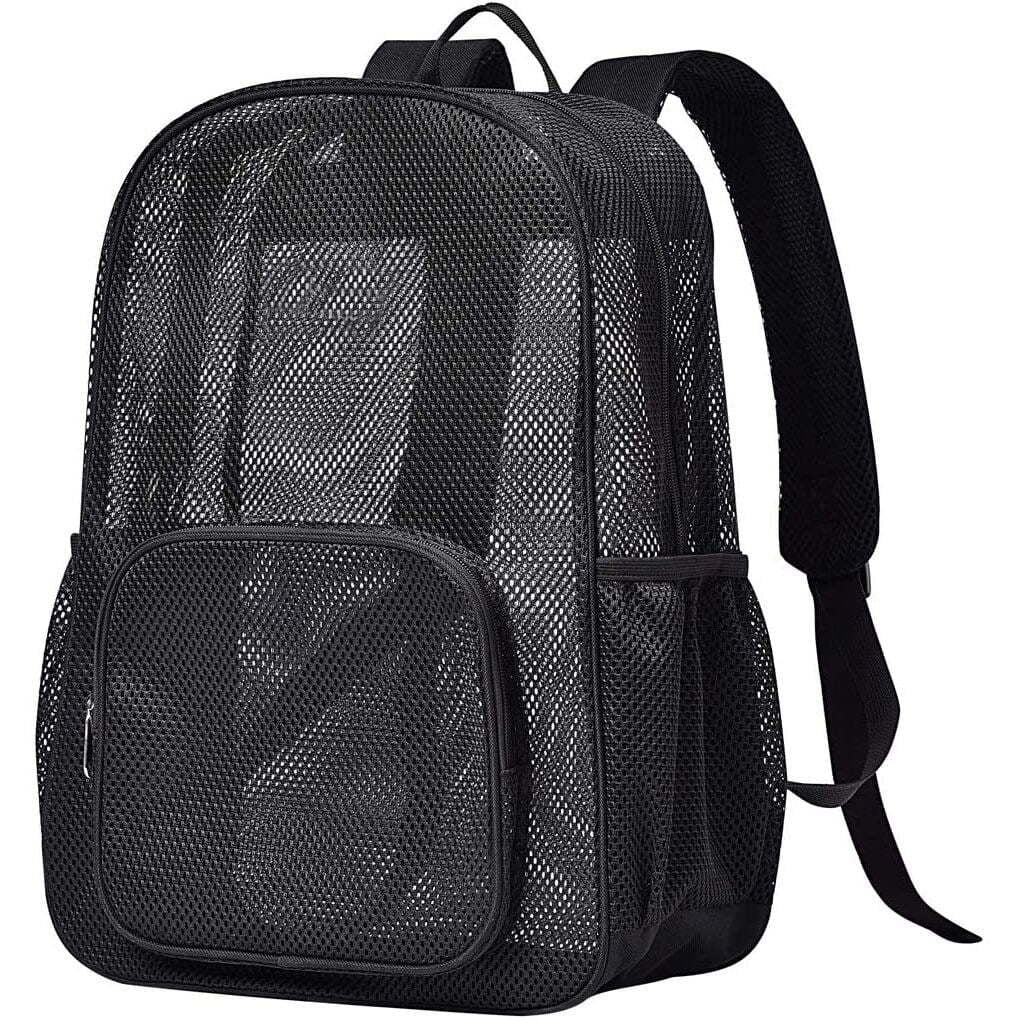 Large Mesh Backpack, Semi-transparent College Backpack, See Through ...