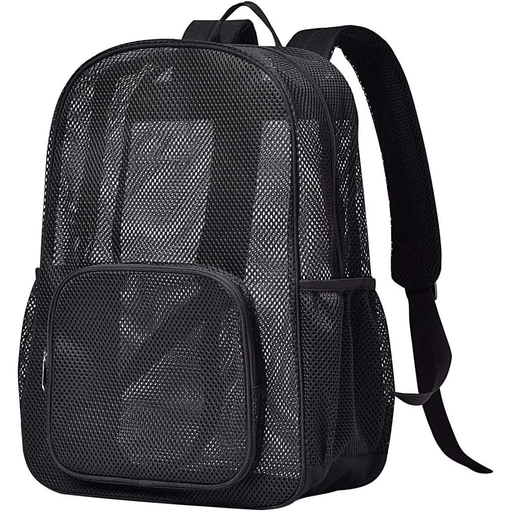 Large Mesh Backpack, Semi-transparent College Backpack, See Through ...