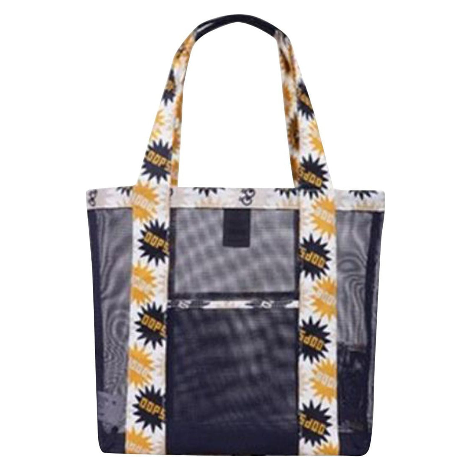 Large Mesh Beach Bag with Adjustable Strap - Expandable Sandproof ...