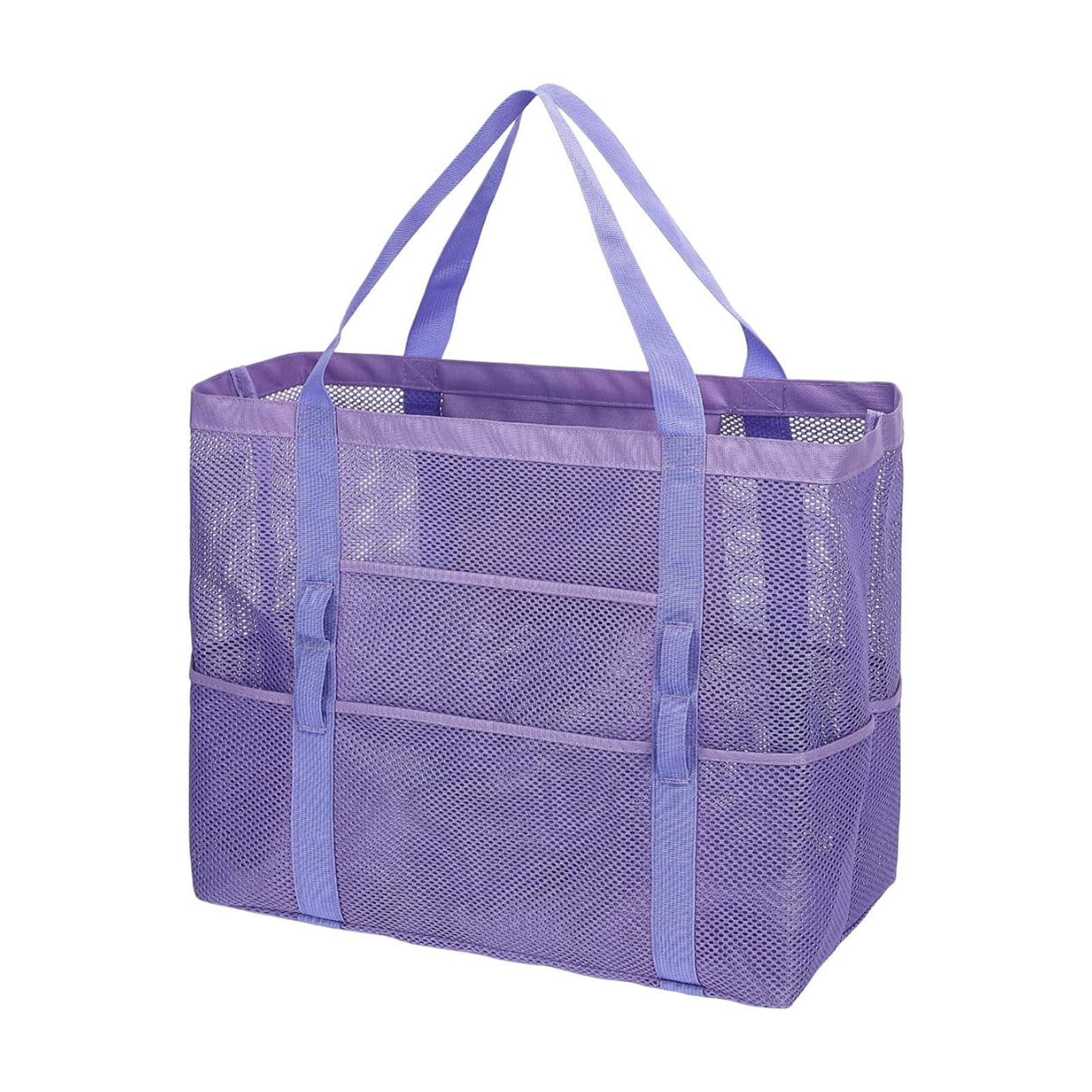 Large Mesh Beach Tote Bag with Secure Zipper Pocket for Family Pool ...